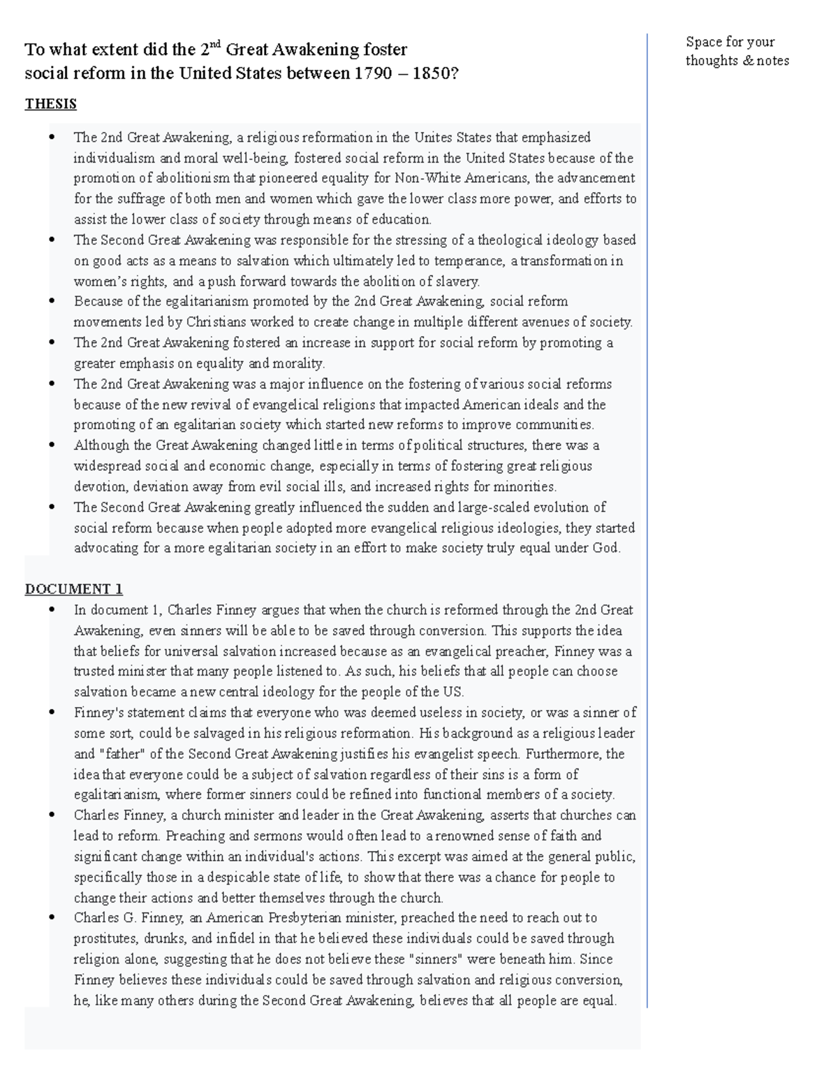 DBQ Reform Student Samples in to our Zoom class meetings on time. Class ...