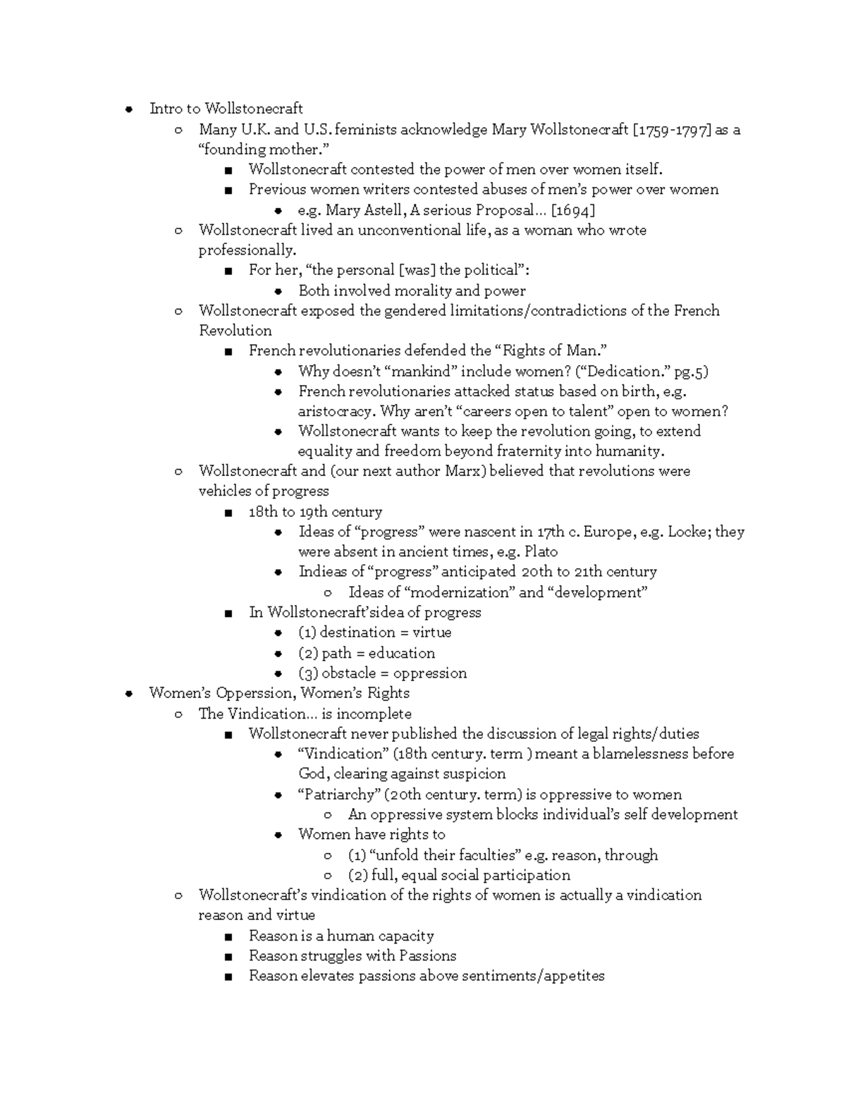 Large Concept of Wollstonecraft - Intro to Wollstonecraft Many U. and U ...