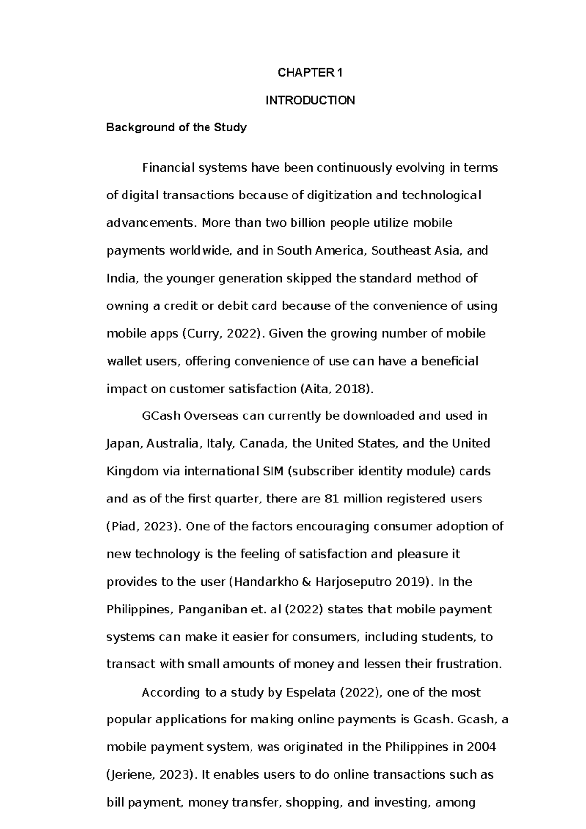 Chapter-1 Sample-2 - Pr 2 Sample Chapter 1 - CHAPTER 1 INTRODUCTION ...