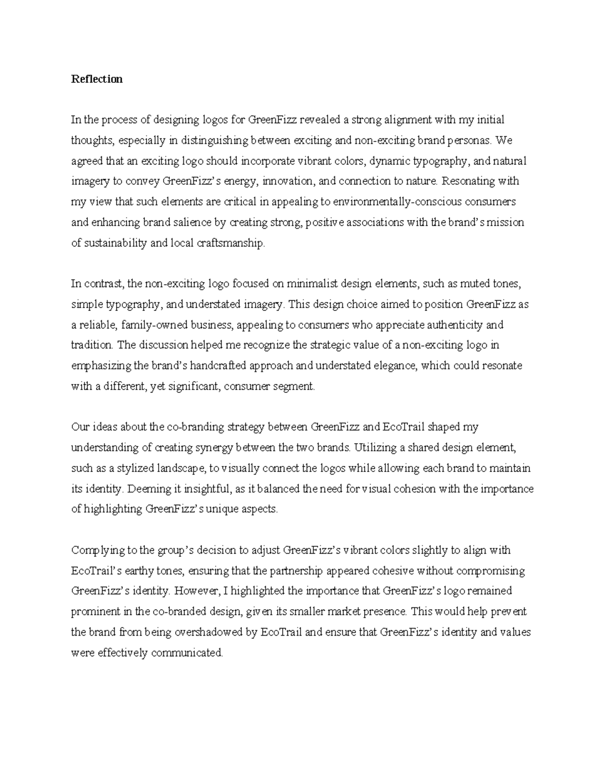 MKT 30017 Week 5 - Ryan Yap Yi Sheng - Reflection In the process of ...