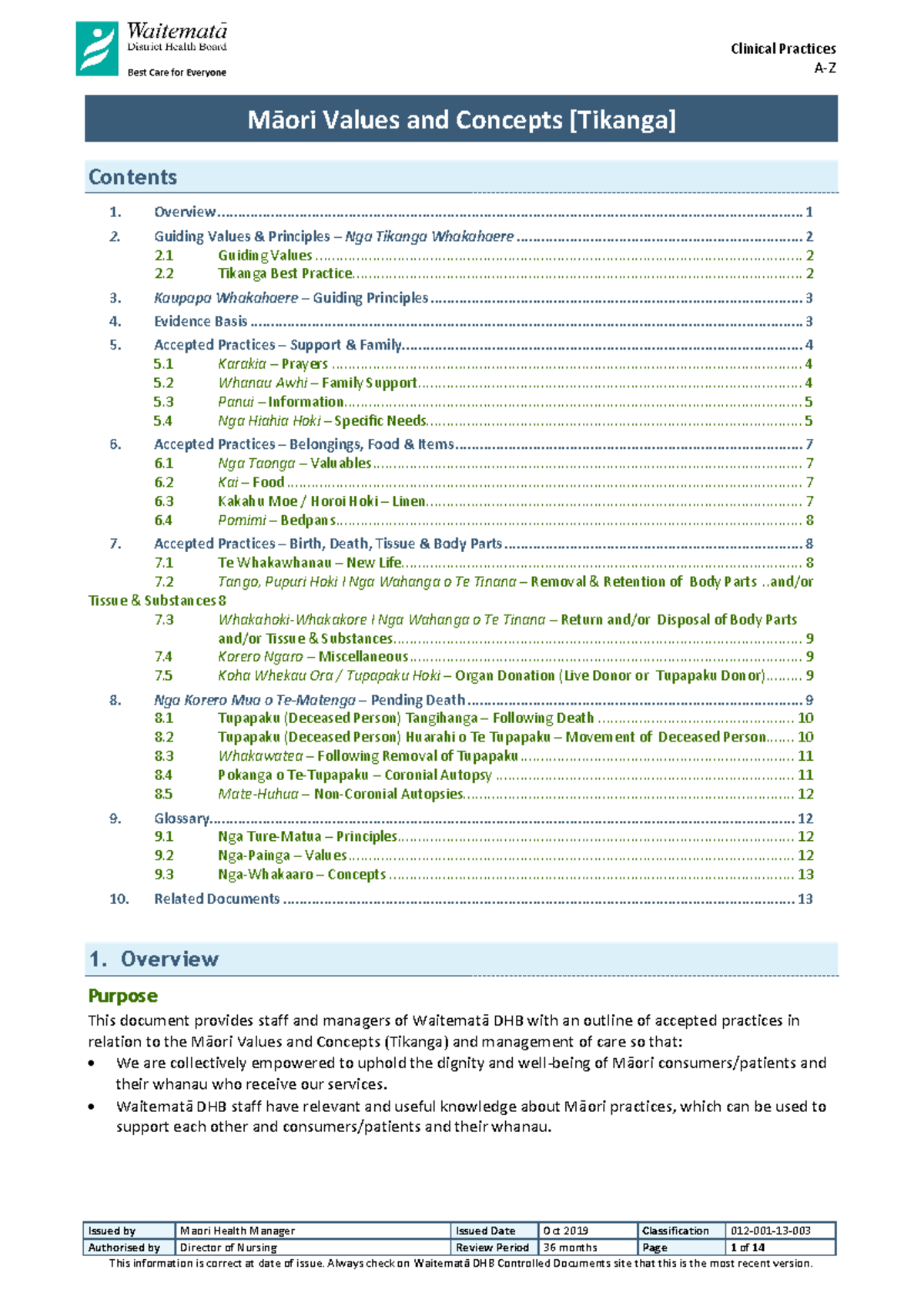 [P] Maori Values and Concepts (Tikanga) Oct19 - A-Z Māori Values and ...