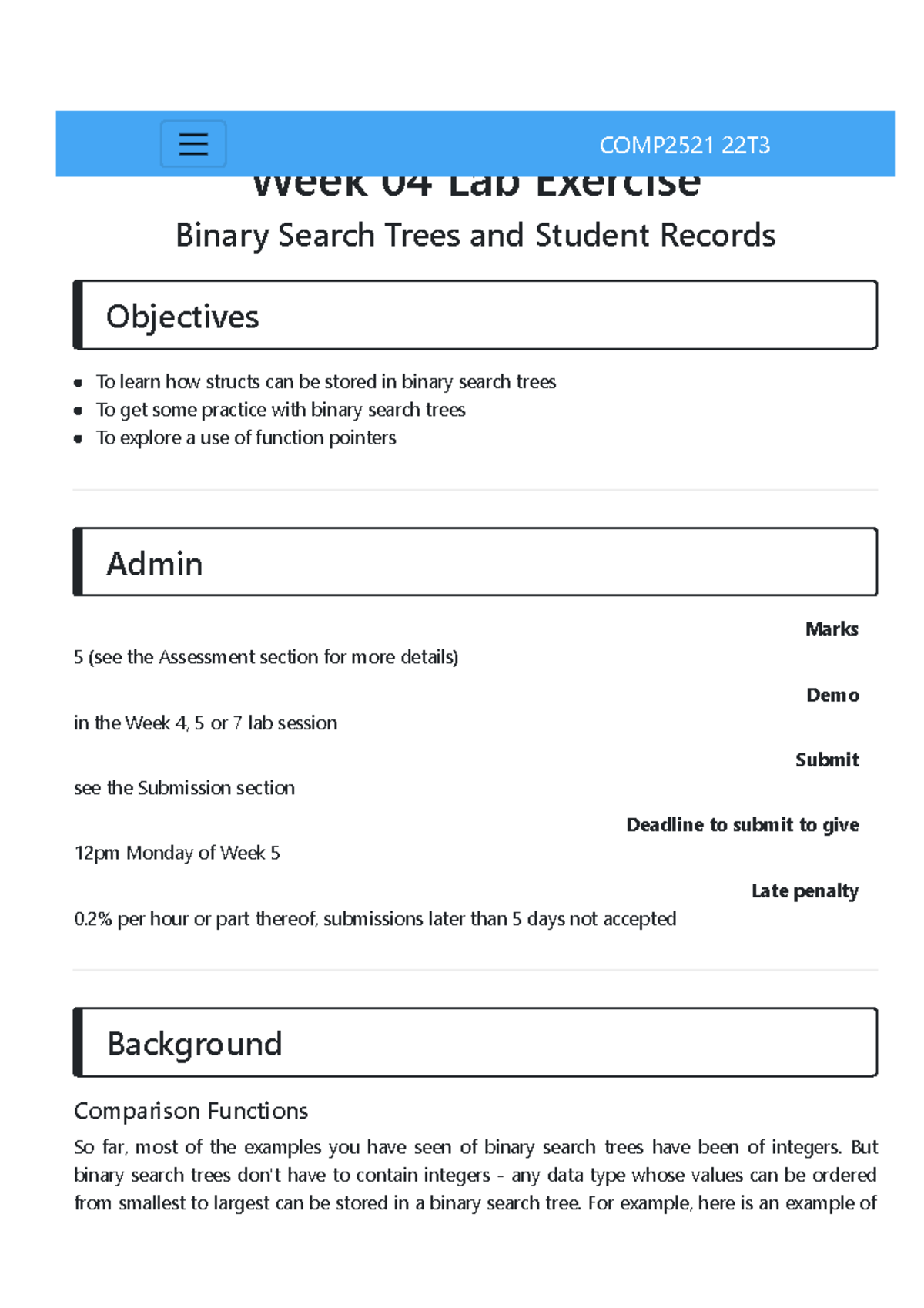 Cgi-cse-unsw-edu-au- cs2521-22T3-lab-4-questions - Week 04 Lab Exercise ...