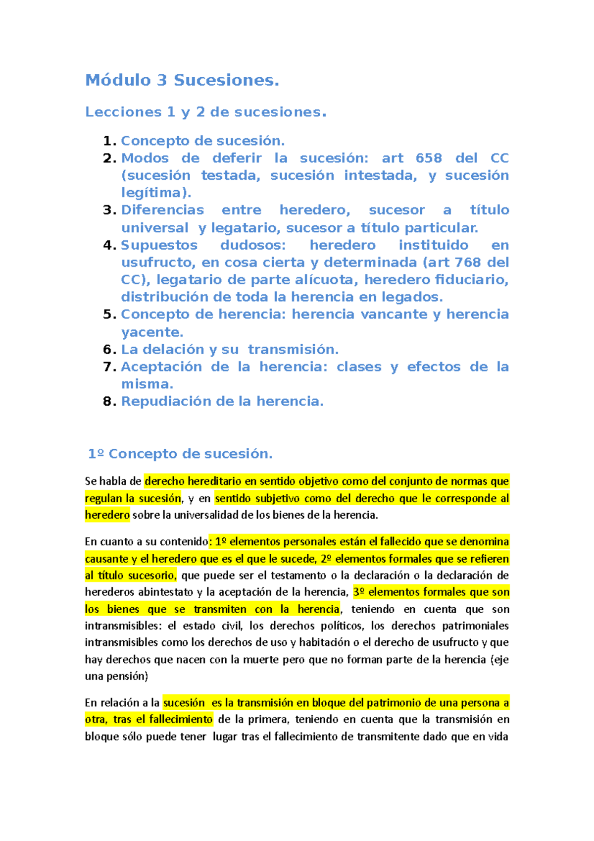 Módulo 3. Sucesiones I (11) - Módulo 3 Sucesiones. Lecciones 1 y 2 de sucesiones. 1. Concepto de ...