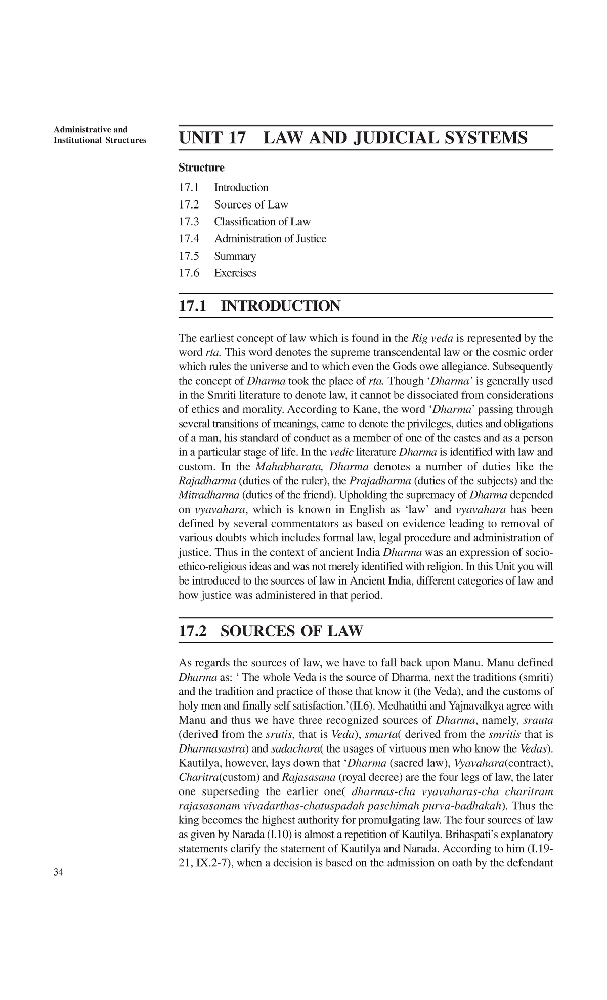 Unit-17 - Unit 17 Practice material - Administrative and Institutional ...