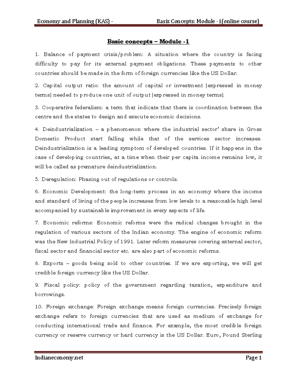 Economy nd planning - Lecture notes - Economy and Planning (KAS ...