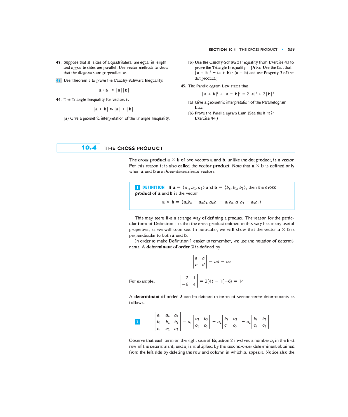 Math work ch - math work - (b) Use the Cauchy-Schwarz Inequality from Exercise 43 to prove the ...