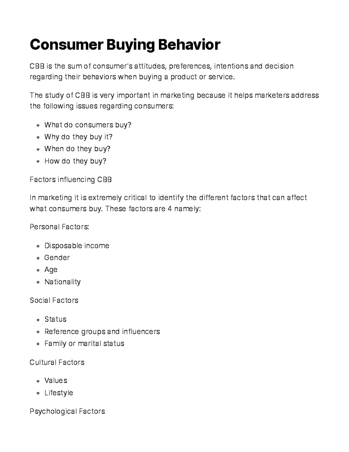 Consumer Buying Behavior - The study of CBB is very important in ...