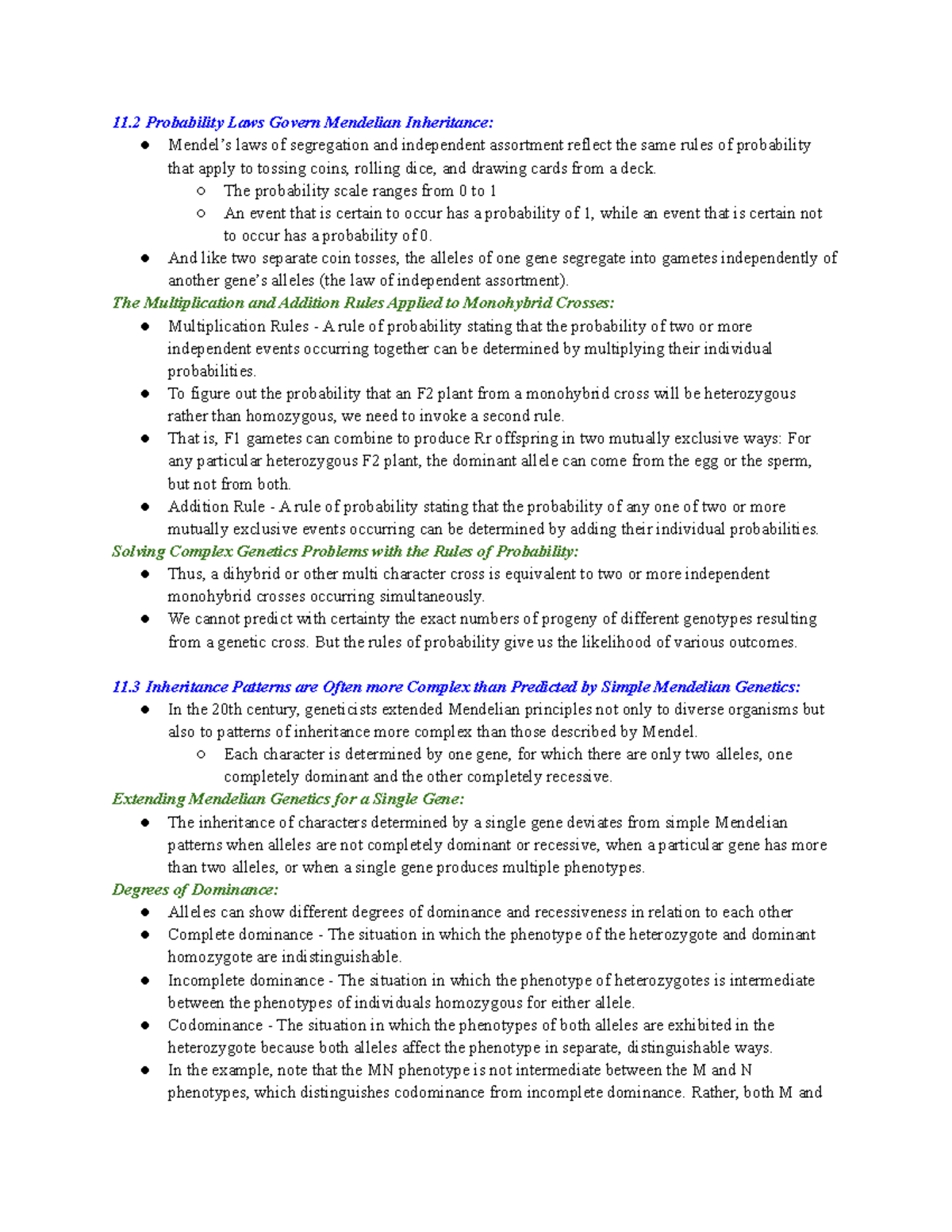 Chapter 11 - AP Biology notes that covered that specific topic either ...
