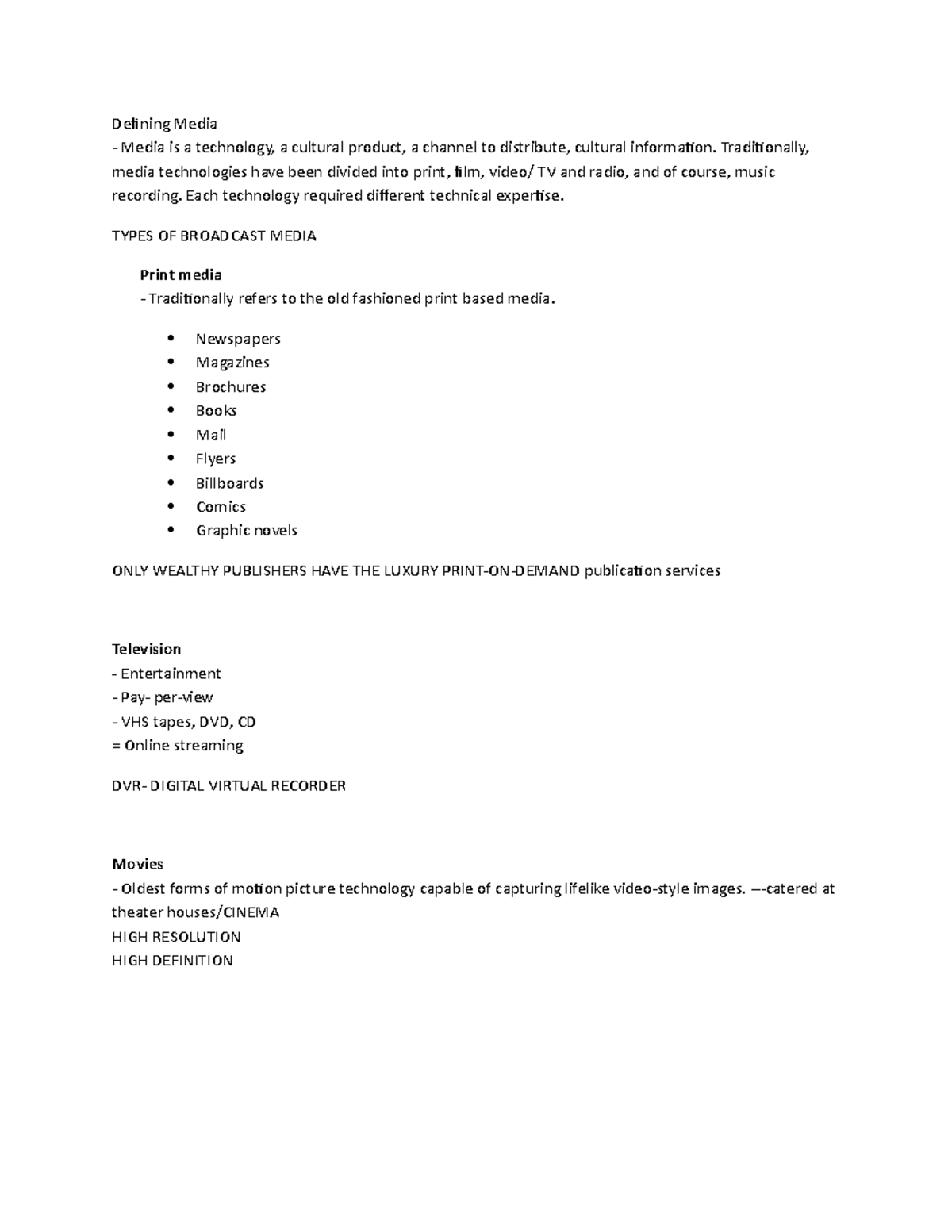 Defining Media - yow - Defining Media Media is a technology, a cultural ...