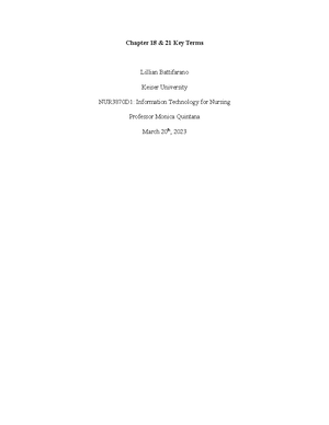 Chapter 22 Key Terms - weekly - Chapter 22 Key Terms Lillian ...