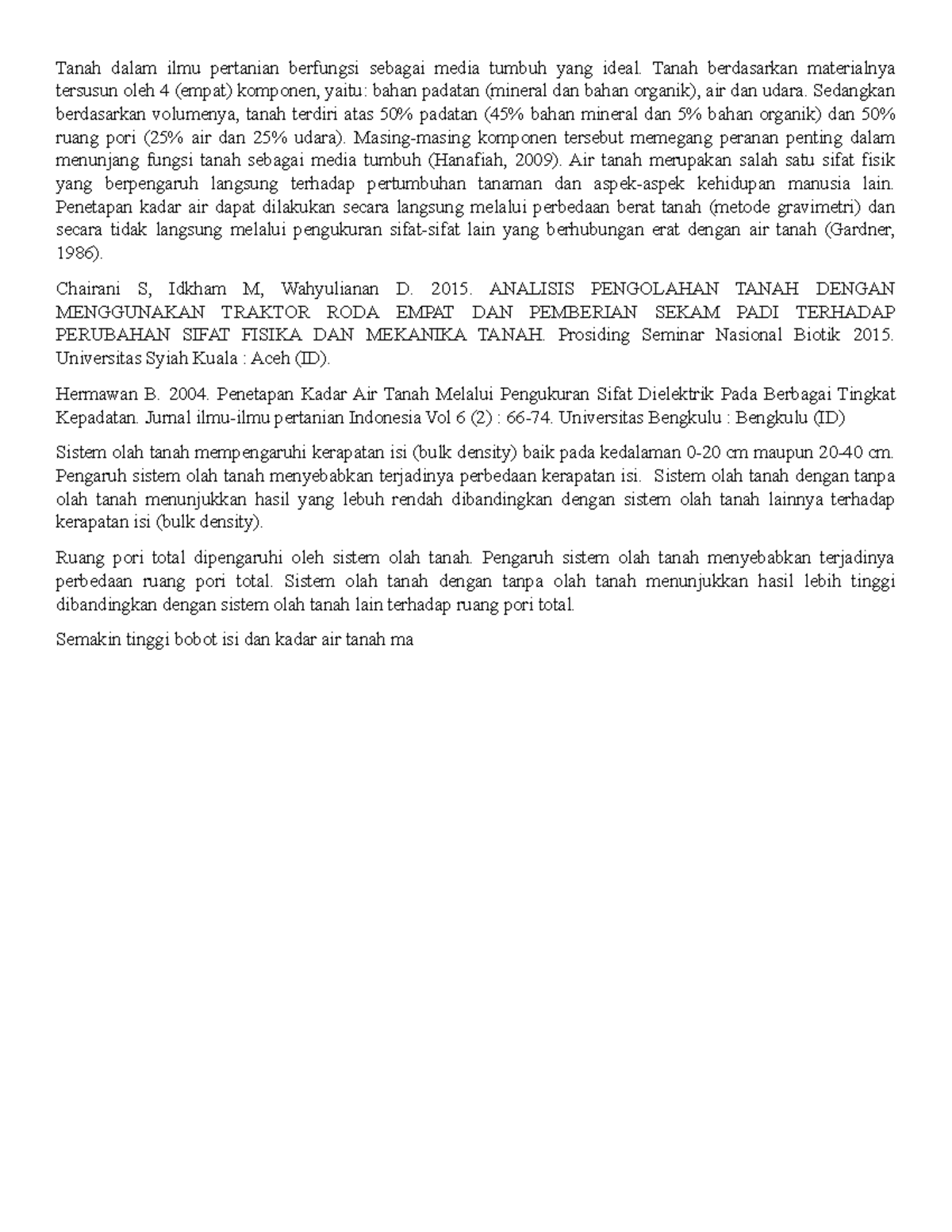 Iltan 2 - Tuga minggu ke 2 - Tanah dalam ilmu pertanian berfungsi ...