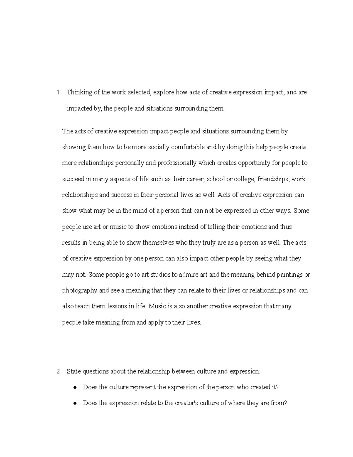 Module Four Project Draft - Thinking of the work selected, explore how ...