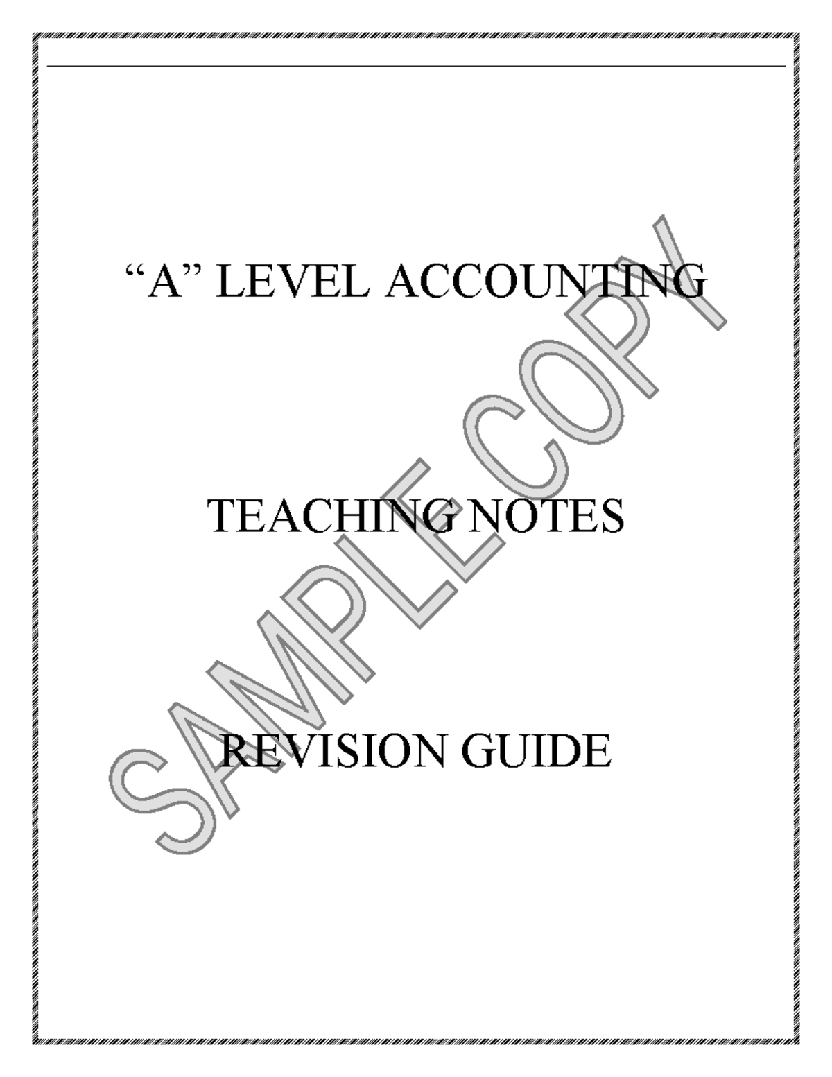 Teaching Accounting - SAMPLE COPYS A M P L E C O P Y