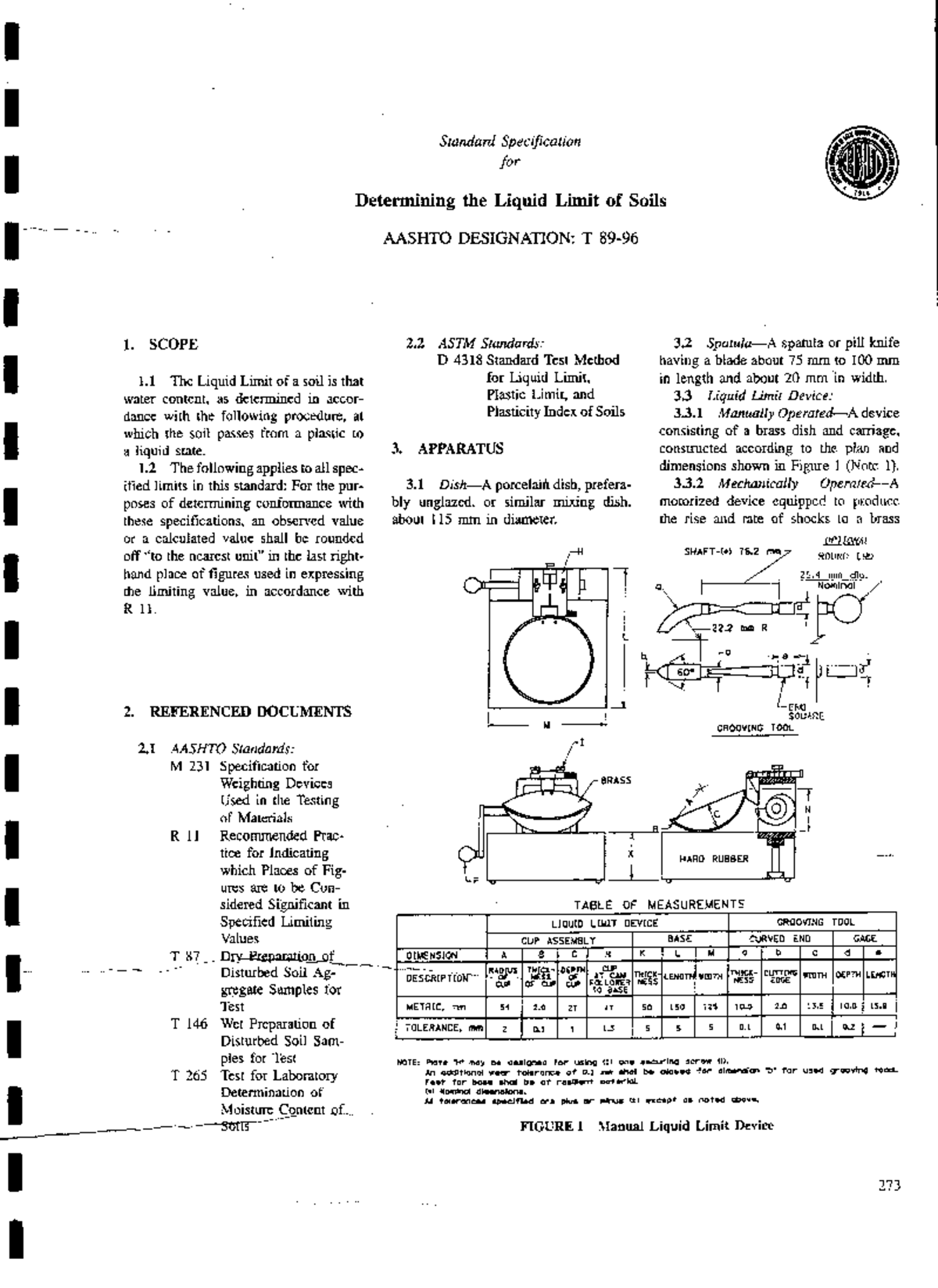 Aashto T 89 Liquid Limit Test - Mechanics of Solids - Studocu