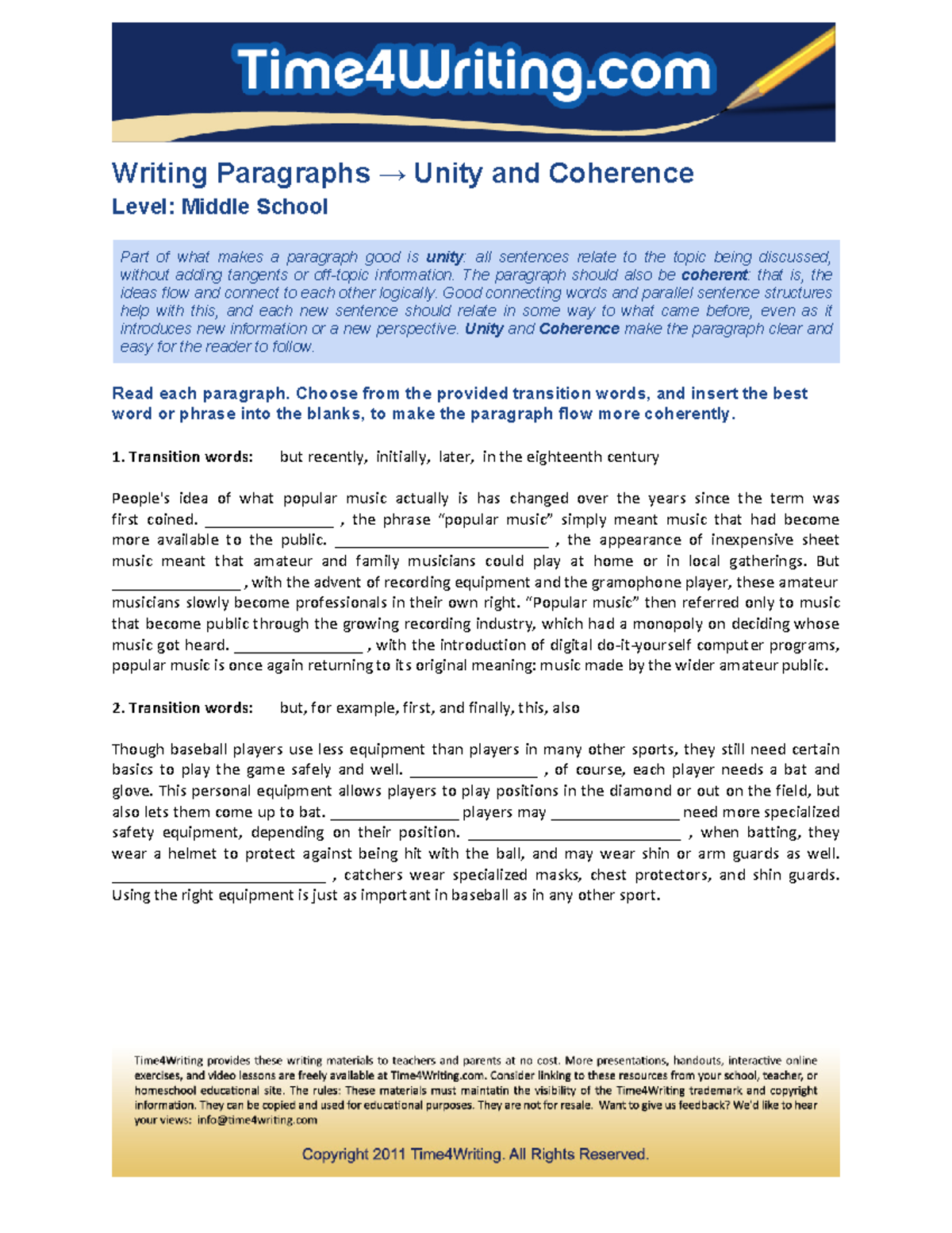 E49118 cb 3057 45b0 ac81 7398ee022a41 - Writing Paragraphs → Unity and ...