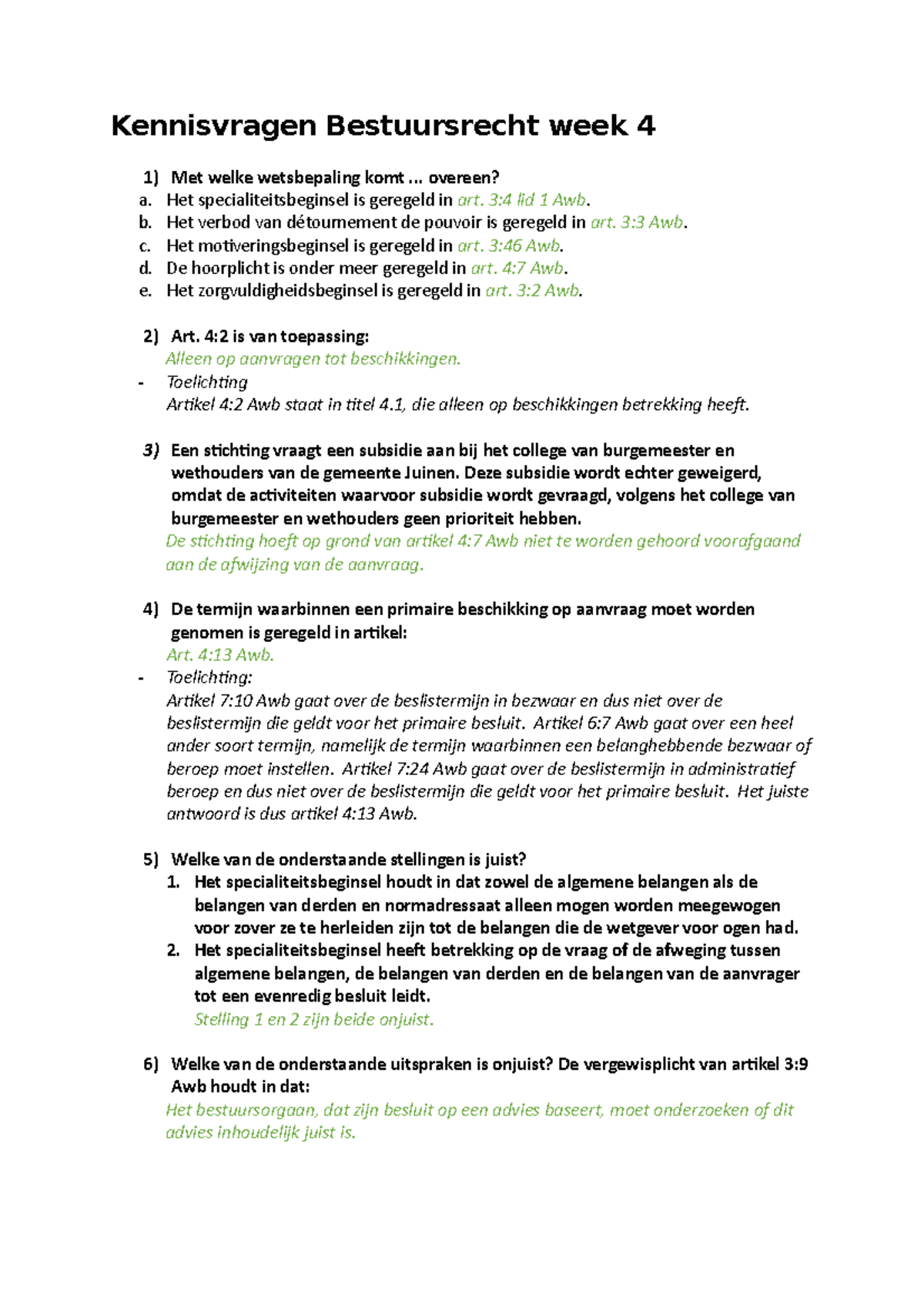 Week 4 Kennisvragen - Kennisvragen Bestuursrecht week 4 Met welke ... Week 4 Kennisvragen - Kennisvragen Bestuursrecht week 4 Met welke ...