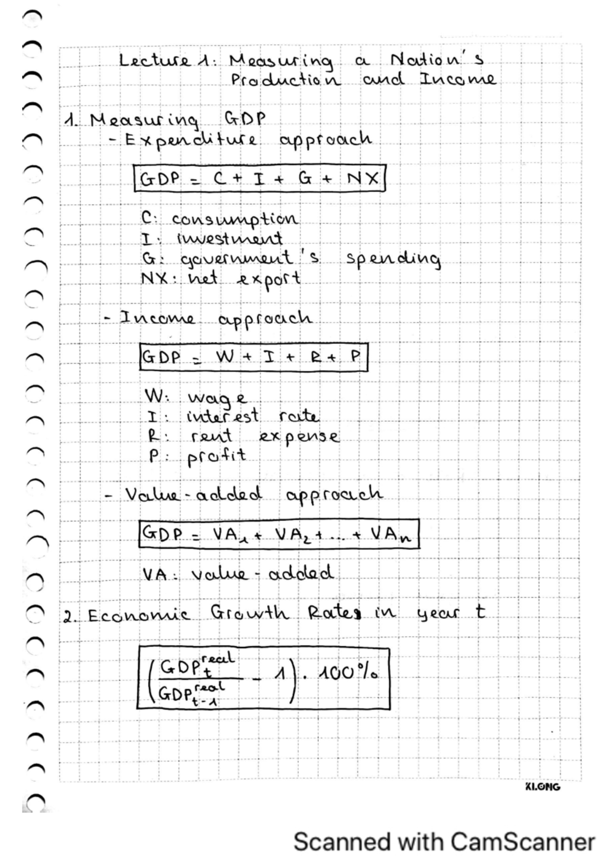 Công thức Macroeconomics - Lecture 1: Measuring a Production and Income ...