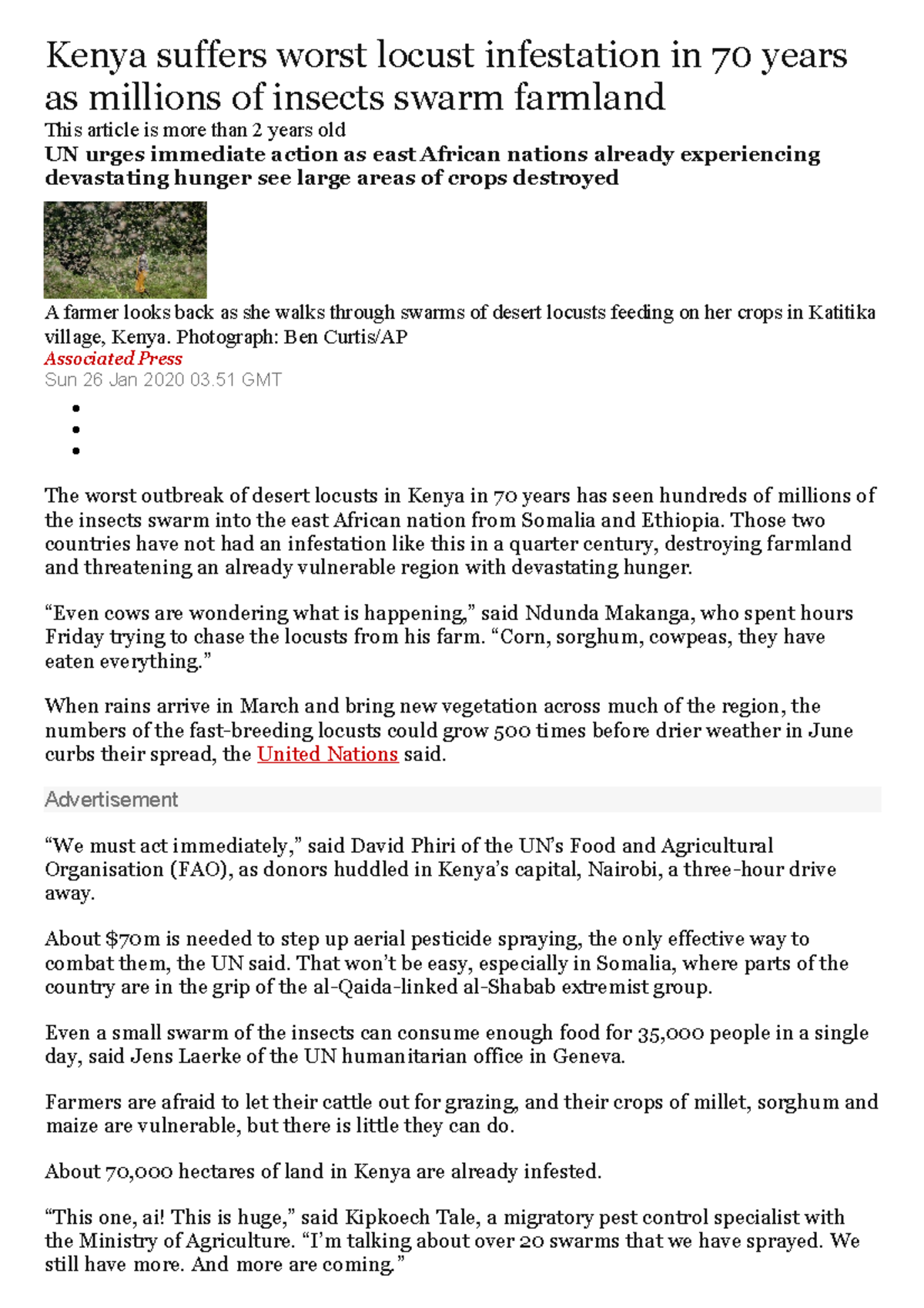 DRR400 Article Kenya suffers worst locust infestation in 70 years as ...
