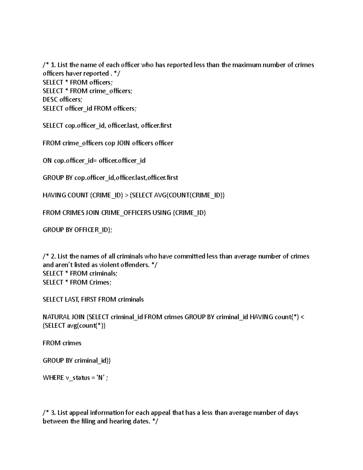 Assignment 1 for Advanced Database in Comp214 - COMP 214 - Centennial College - Studocu