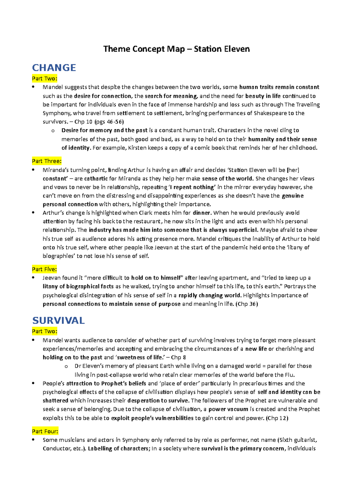 Station Eleven Themes Concept Map - Theme Concept Map – Station Eleven ...