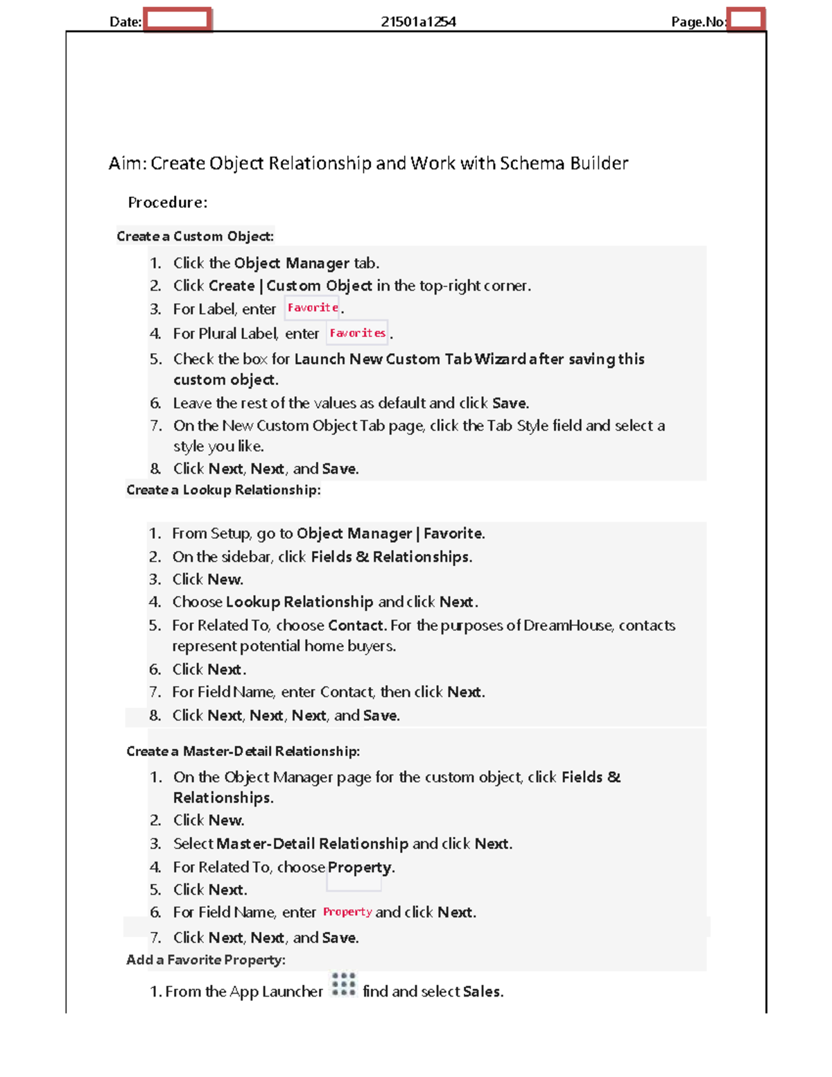54 2B - Hdjdjmf - Aim: Create Object Relationship and Work with Schema ...