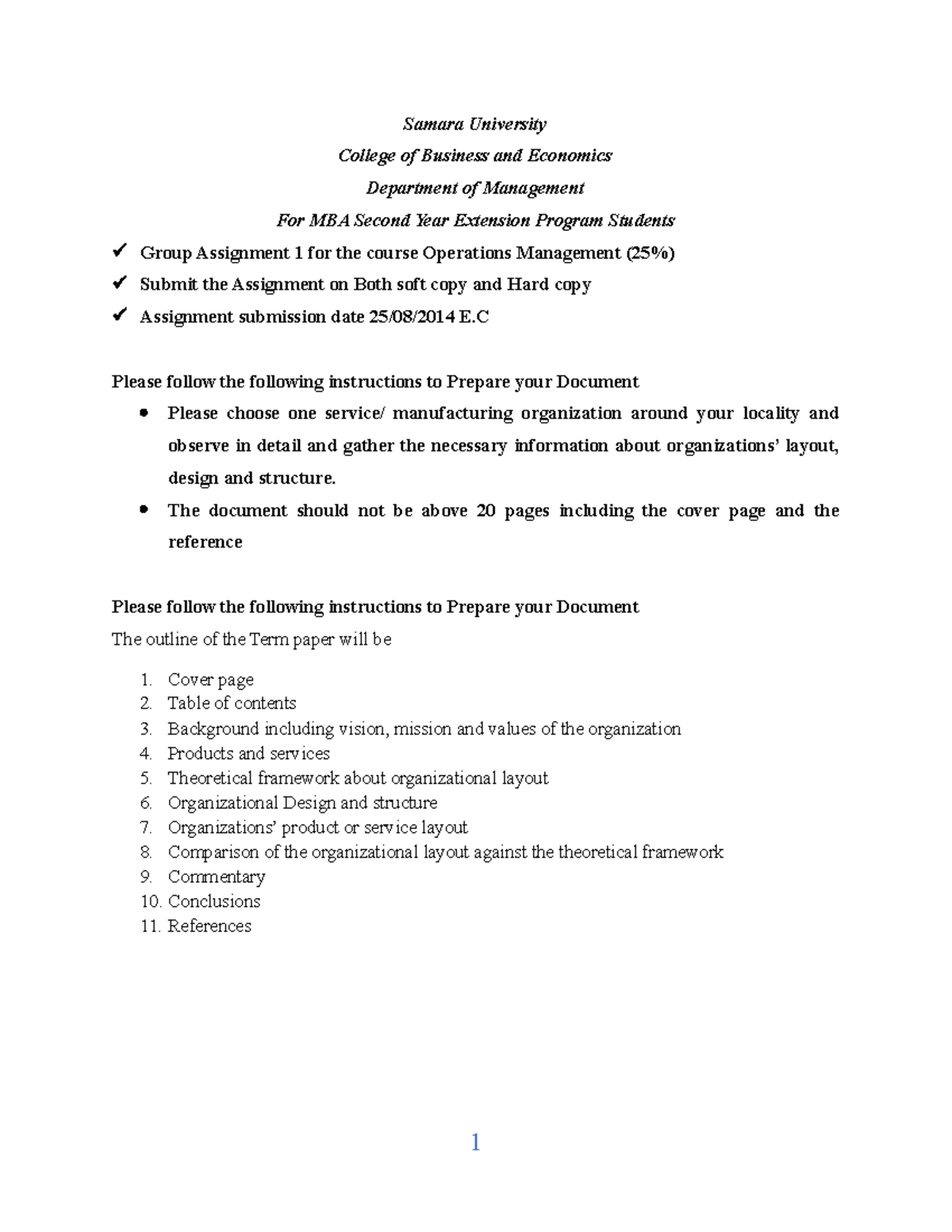 Group Assignment 25% - gp8yfgpiy - Samara University College of Business and Economics ...