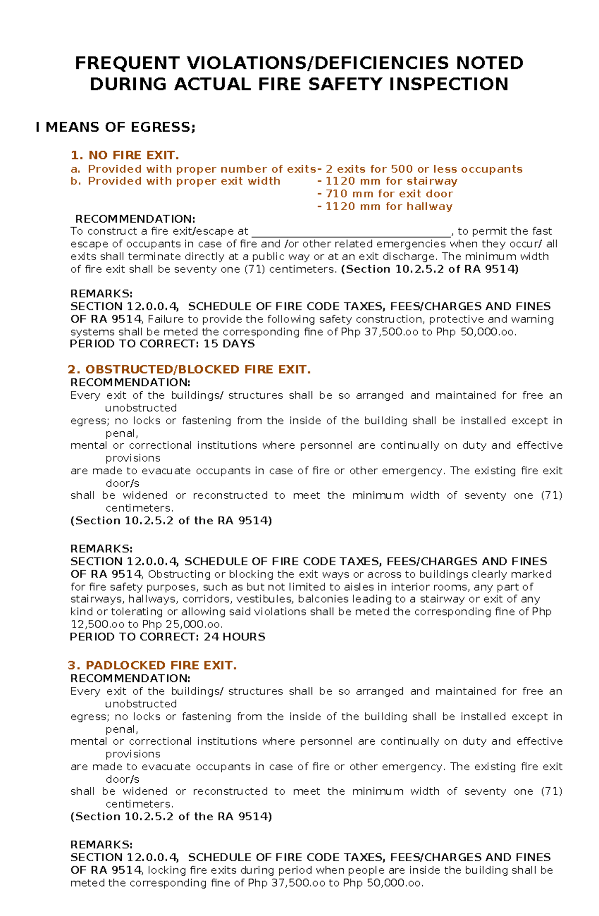 RA 9514 Provisions-Simplified - FREQUENT VIOLATIONS/DEFICIENCIES NOTED ...
