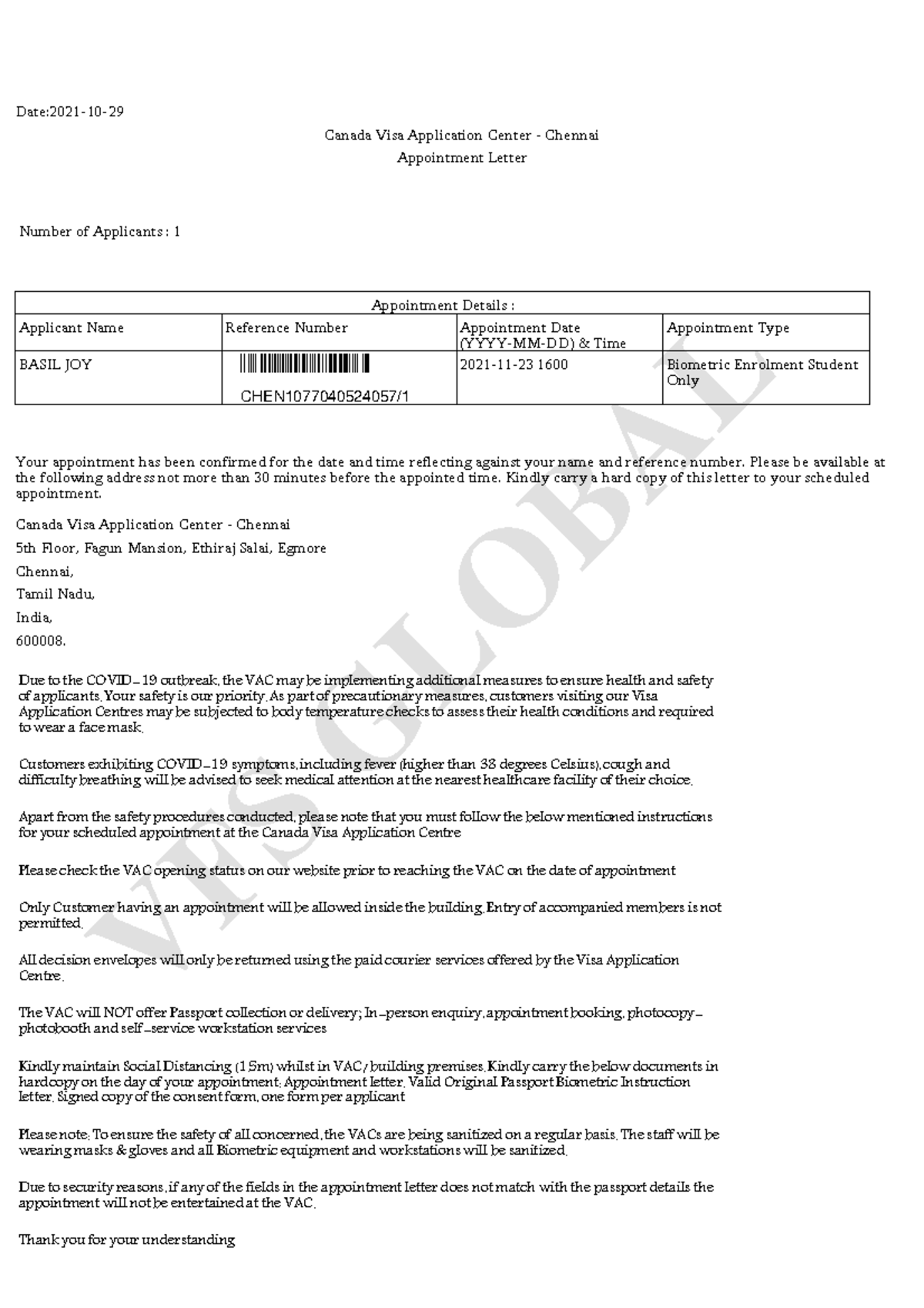 CHEN1077040524057 1 - Assignment on something - VFS GLOBAL Date:2021-10 ...