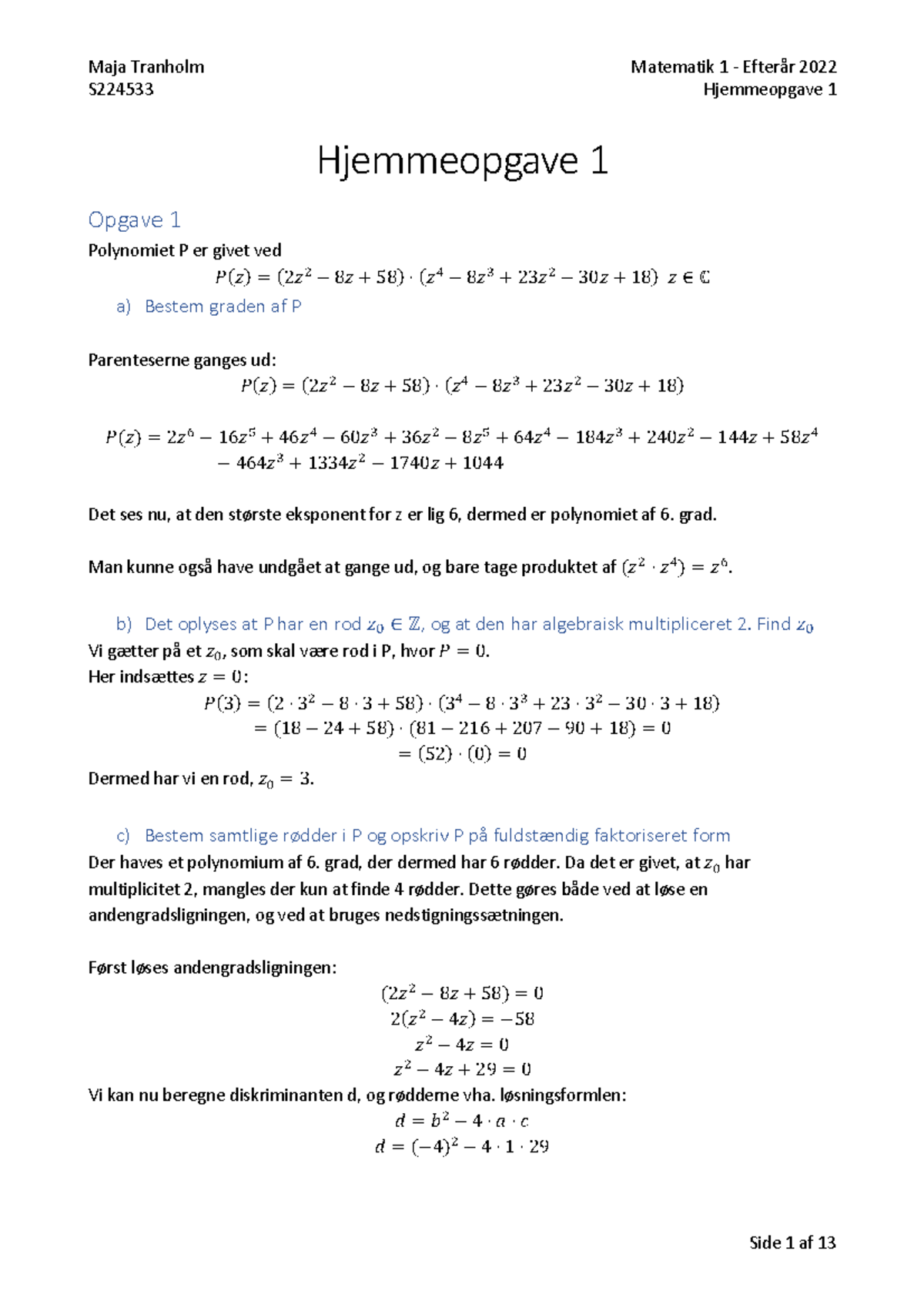 Hjemmeopgave 1 pdf - s224533 - S224533 Hjemmeopgave 1 Hjemmeopgave 1 ...