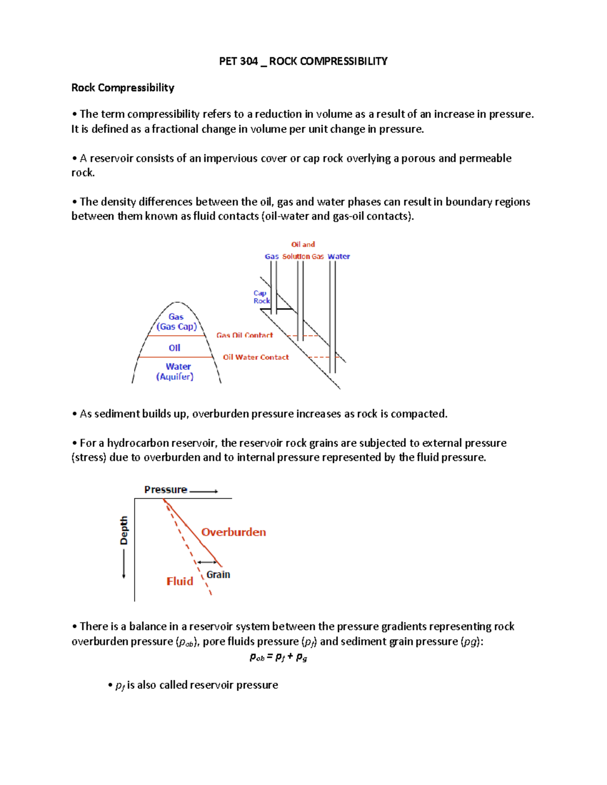 PET 304 ROCK Compressibility - PET 304 _ ROCK COMPRESSIBILITY Rock ...