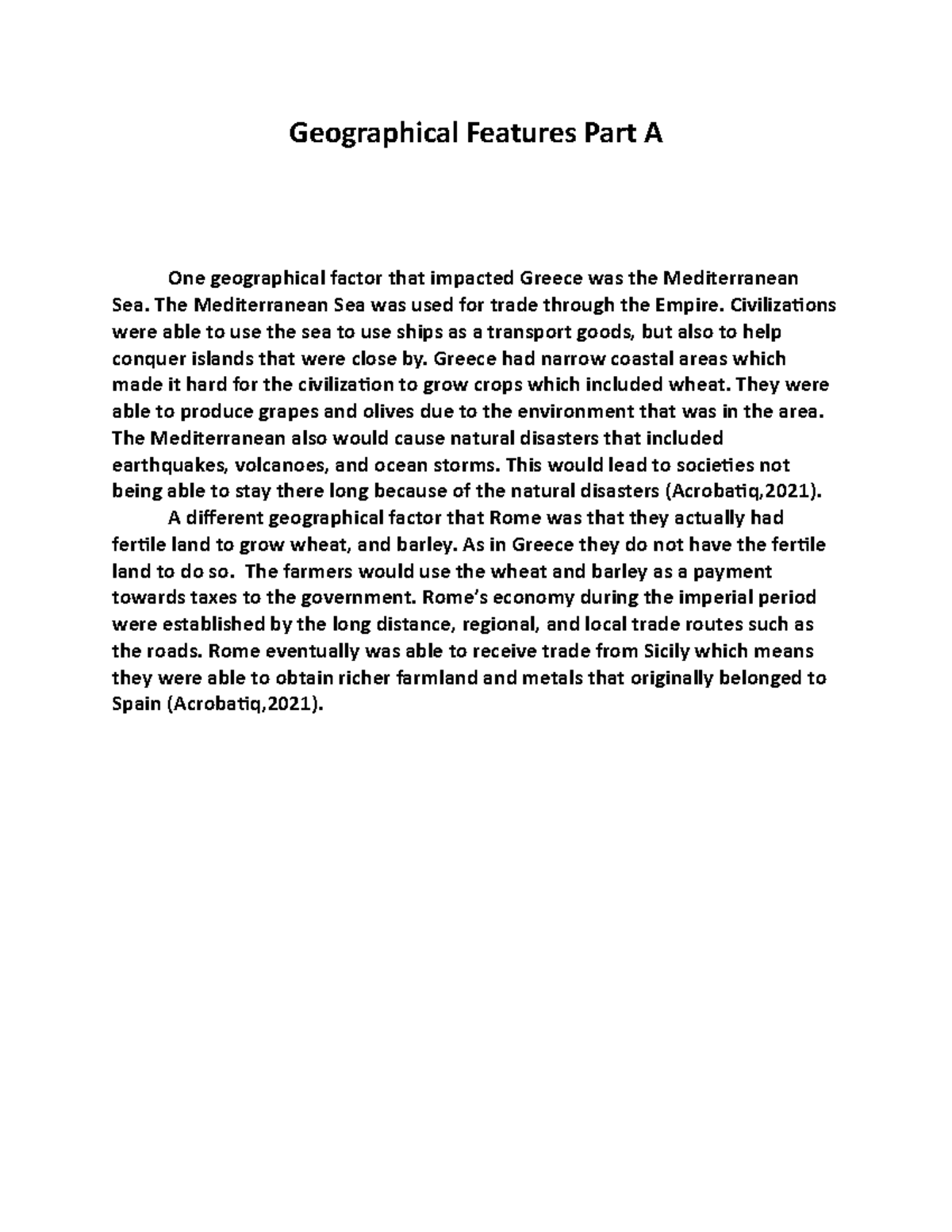 Geographical Features Part A - D007 - WGU - Studocu