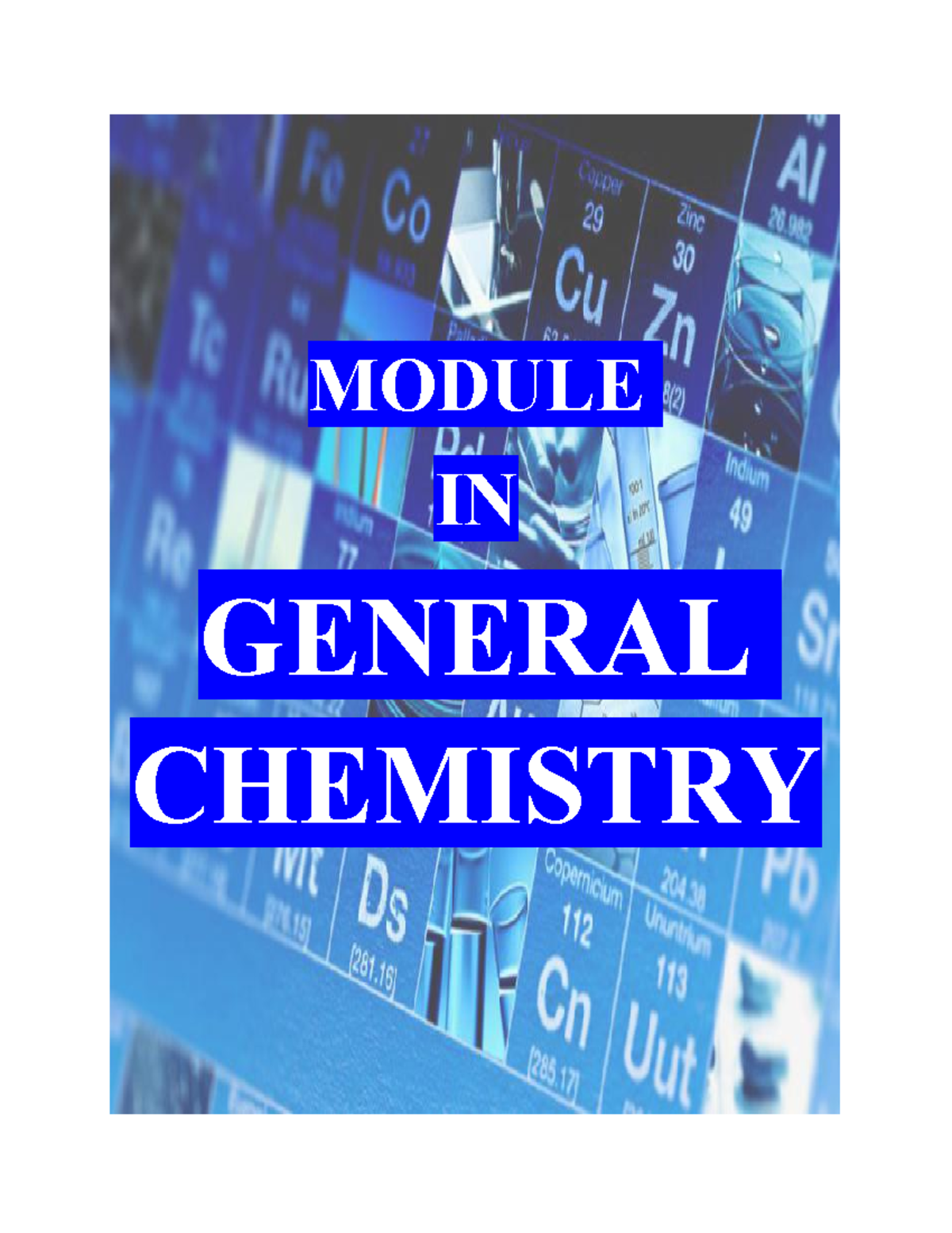GC Module-1 - Lindy - MODULE IN GENERAL CHEMISTRY Republic of the ...
