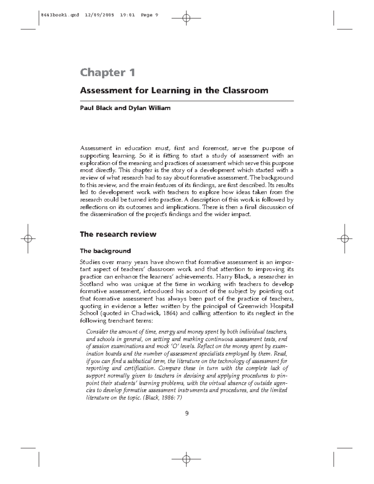 32081 Assessment Book - Chapter 1 Assessment for Learning in the ...