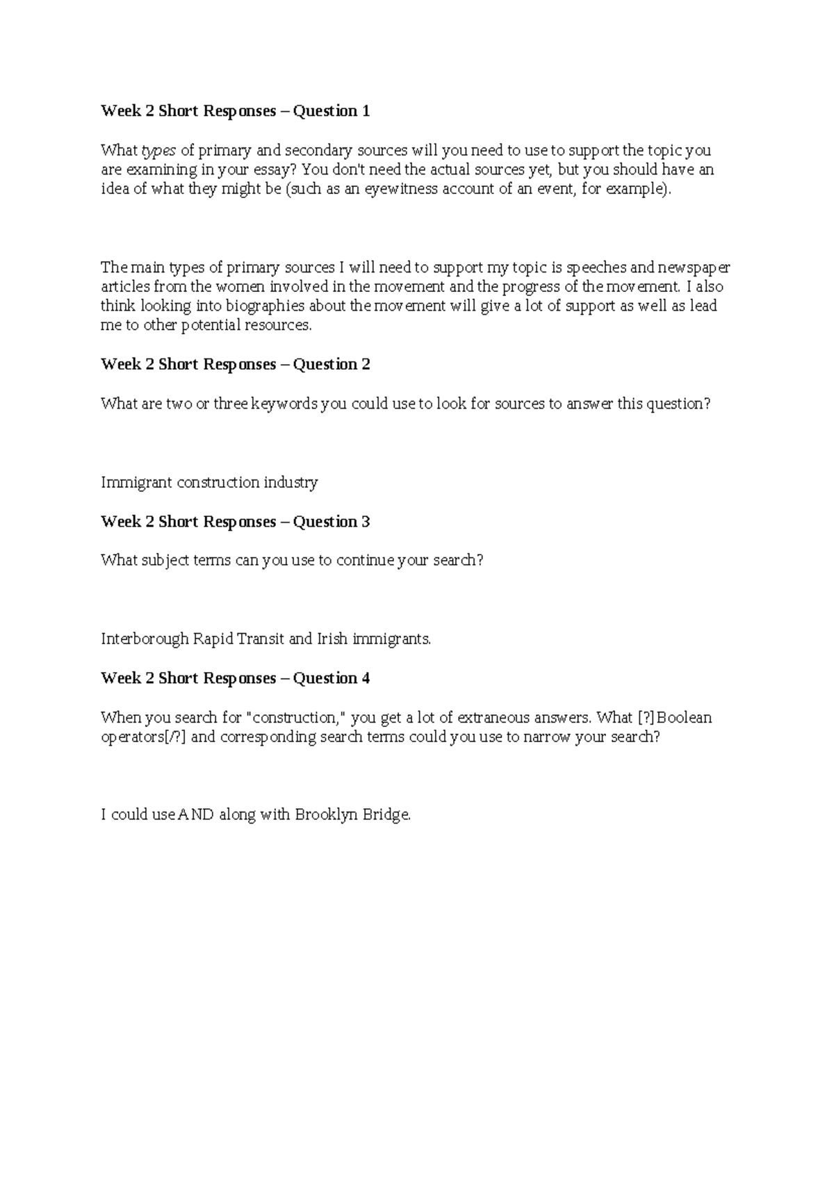 Module 2 Short Response - Week 2 Short Responses – Question 1 What ...