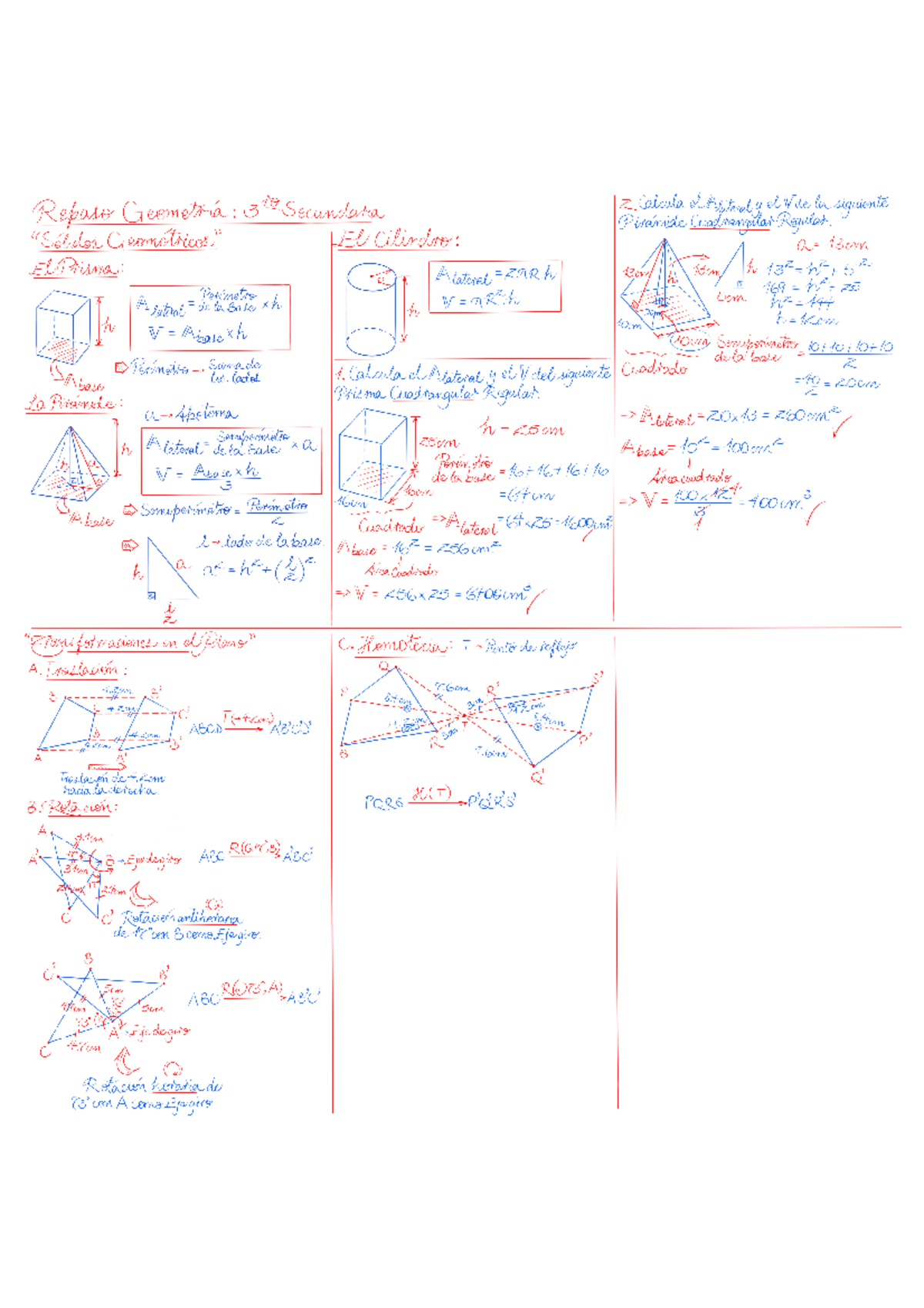 Repaso Geometría - 3ro - MA 340 - Studocu