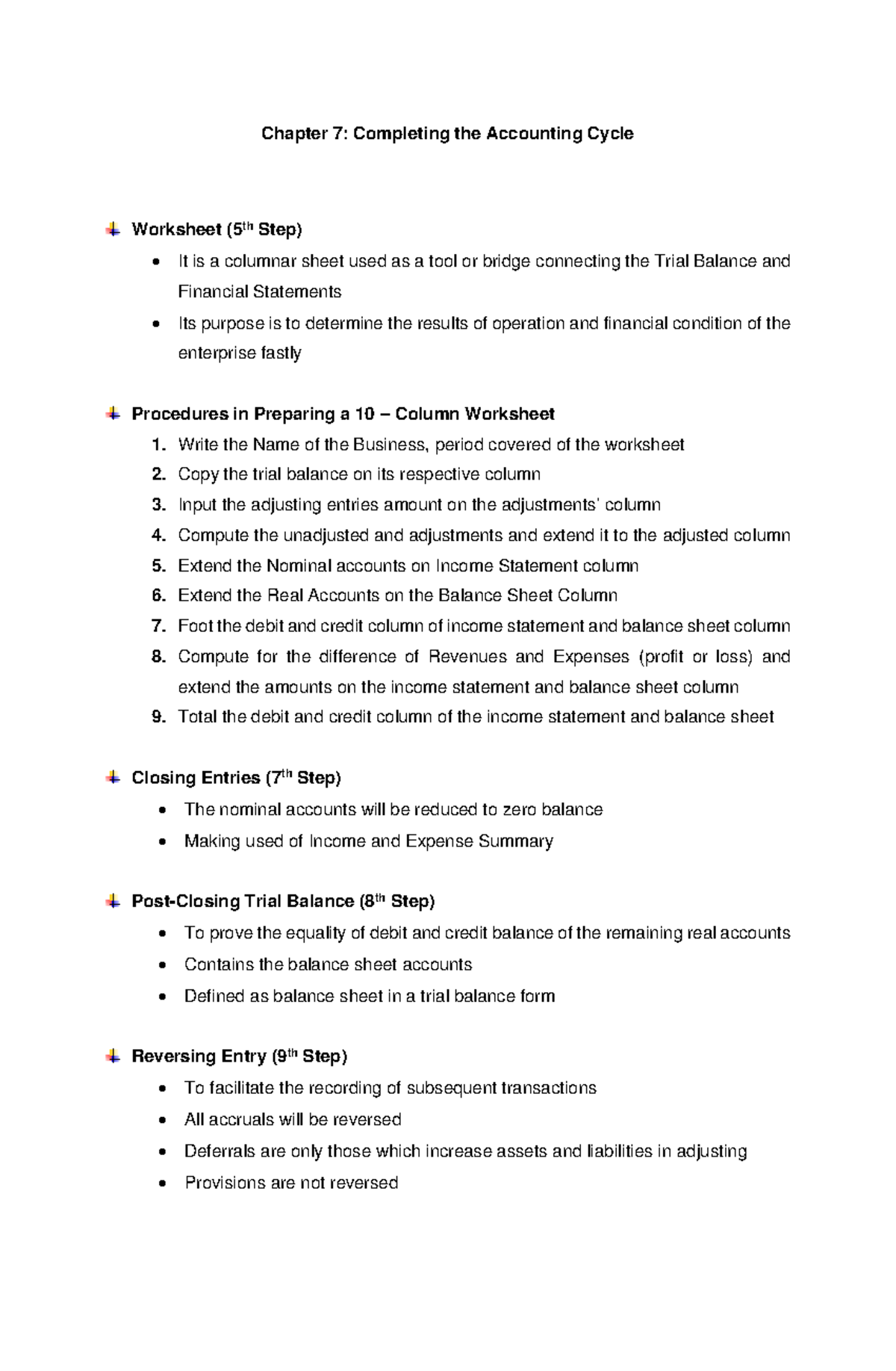 Accounting Essential Chapter 7 Synthesis - Chapter 7: Completing the ...