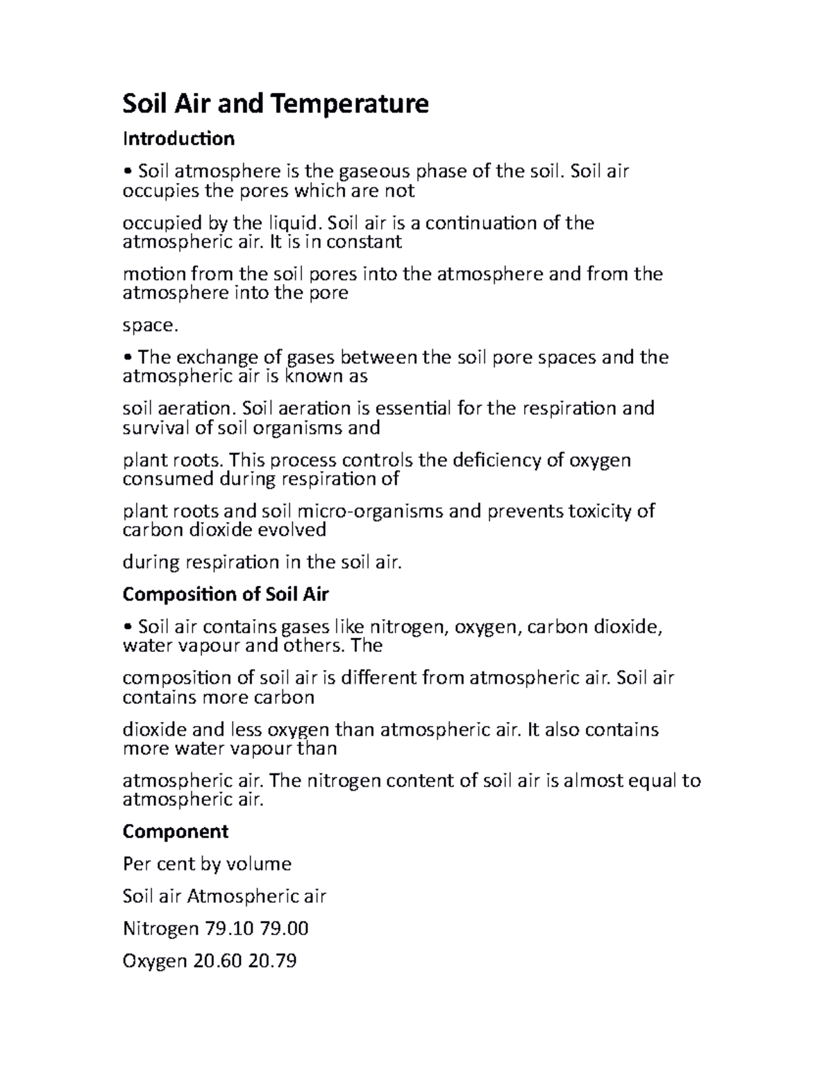 Soil Air and Temperature - Soil Air and Temperature Introduction Soil ...