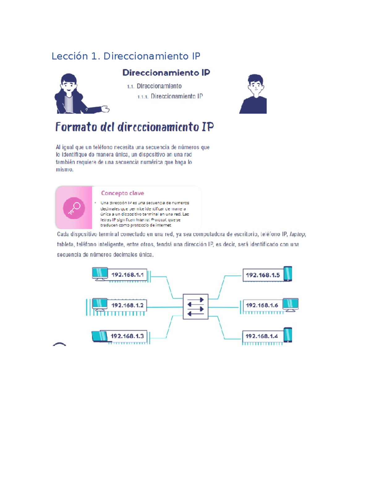 Lección 1. Direccionamiento IP - Redes de Computadoras - Lección 1. Direccionamiento IP ¿En qué ...