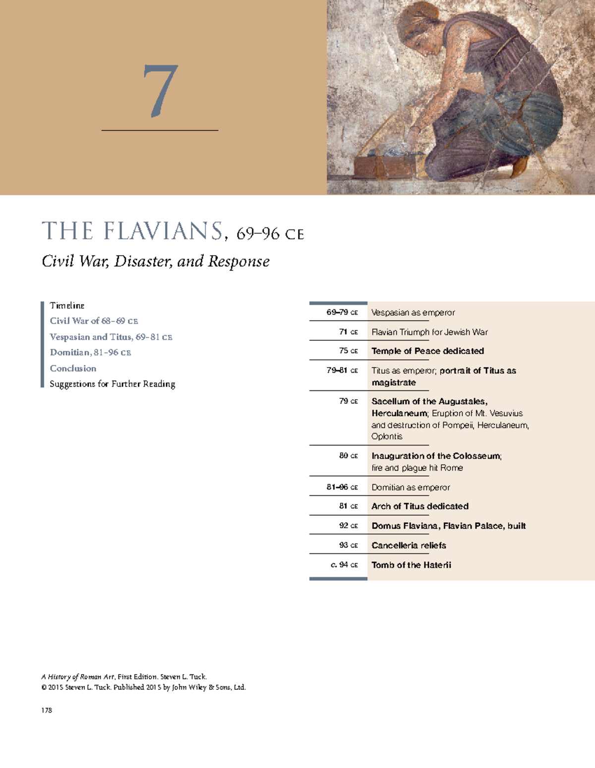 Cap 7 - Libro - 178 The Flavians, 69–96 ce Civil War, Disaster, and ...