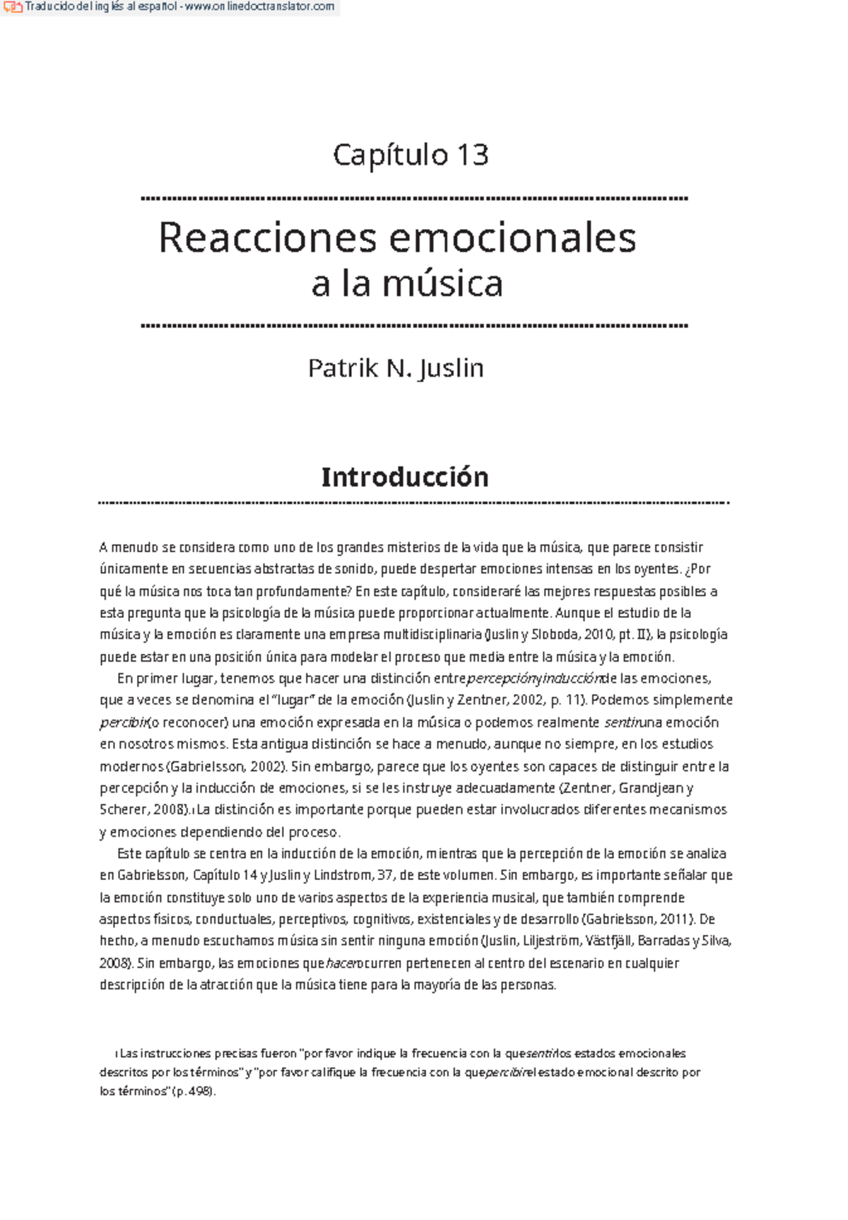 Juslin emotional reactions to music - Capítulo 13 Reacciones ...