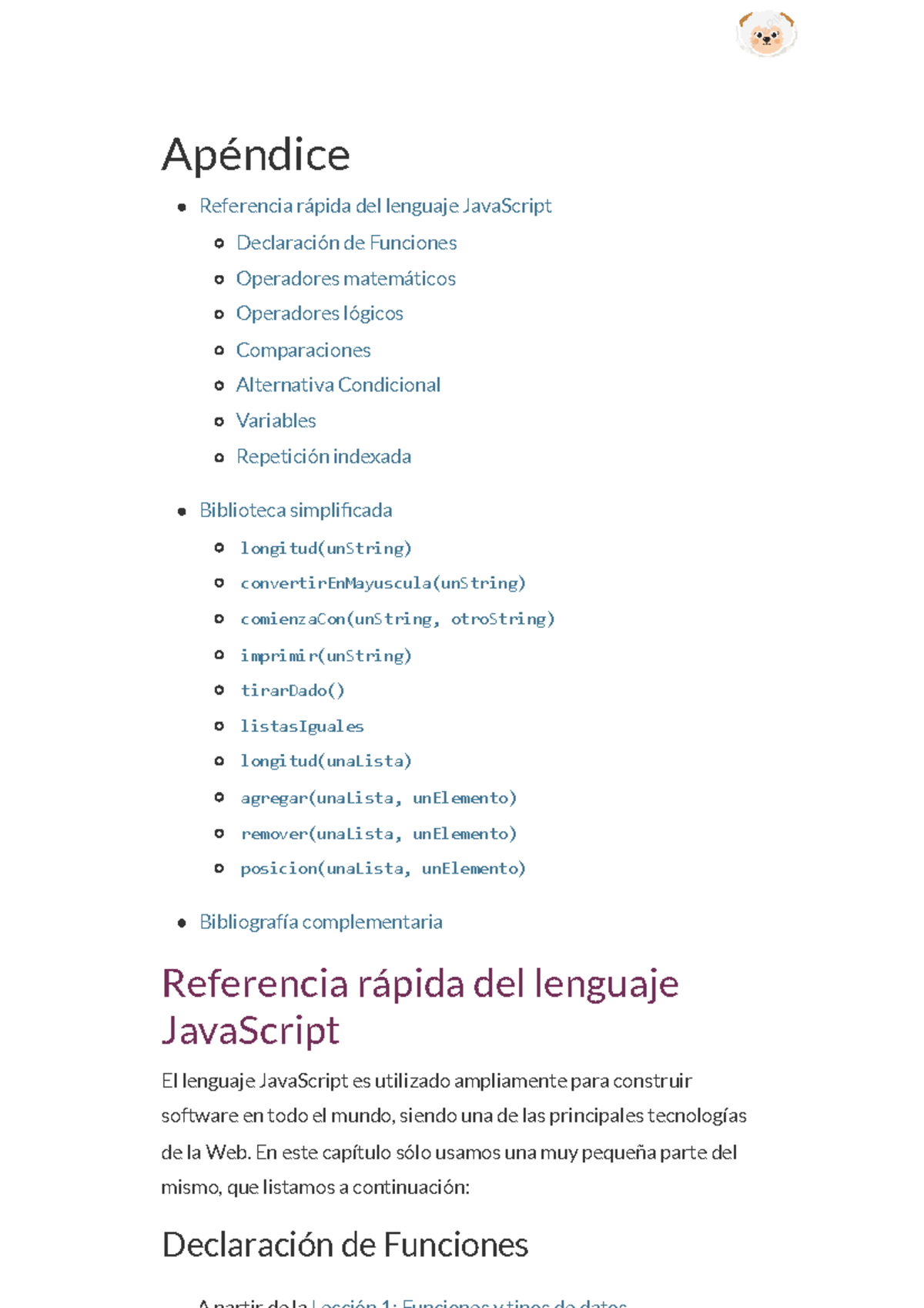 Sé Programar -2 - asdasdasdas - Apéndice Referencia rápida del lenguaje ...