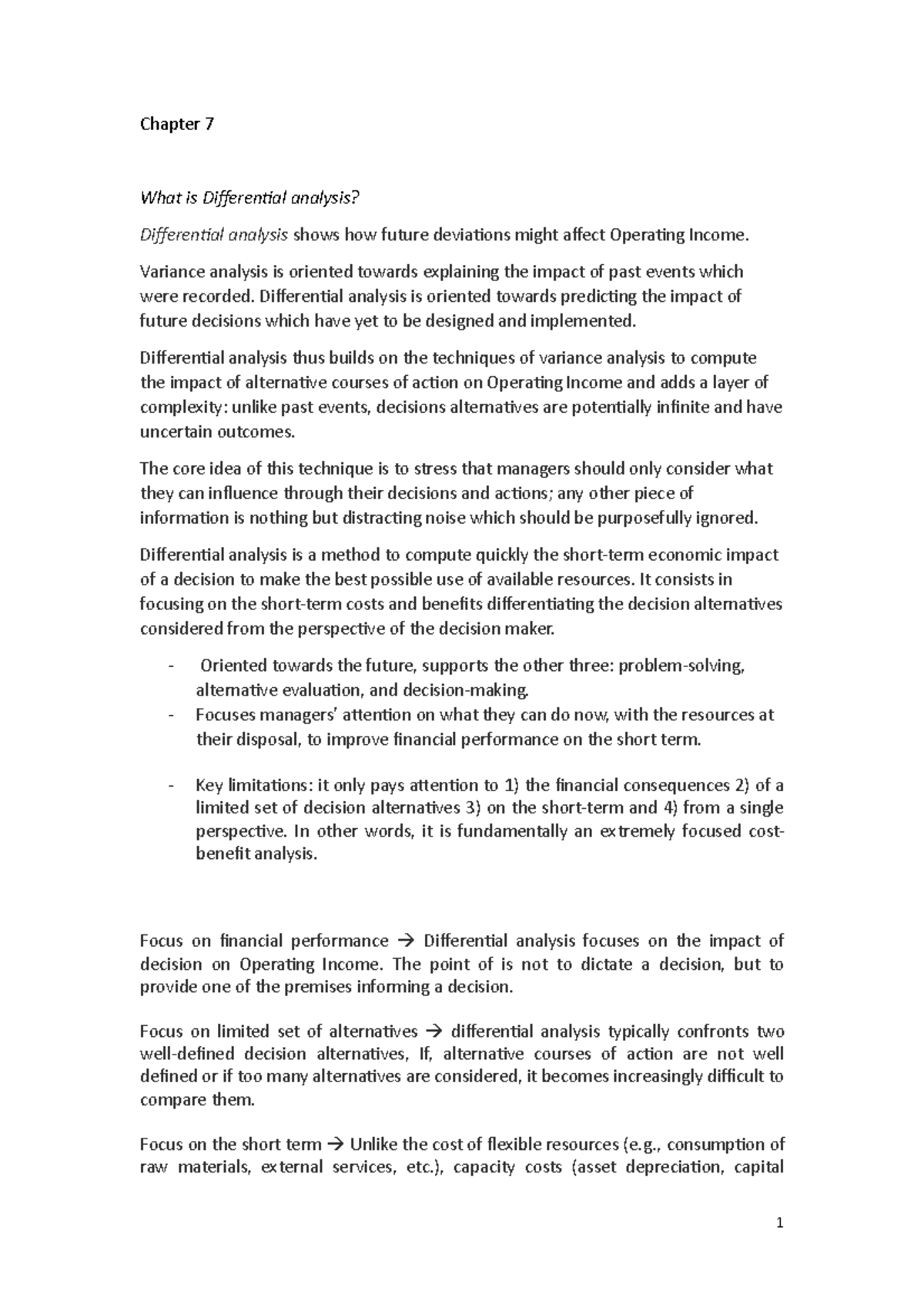Chapter 7 Week 6 What Is Differential Analysis Chapter 7 What Is