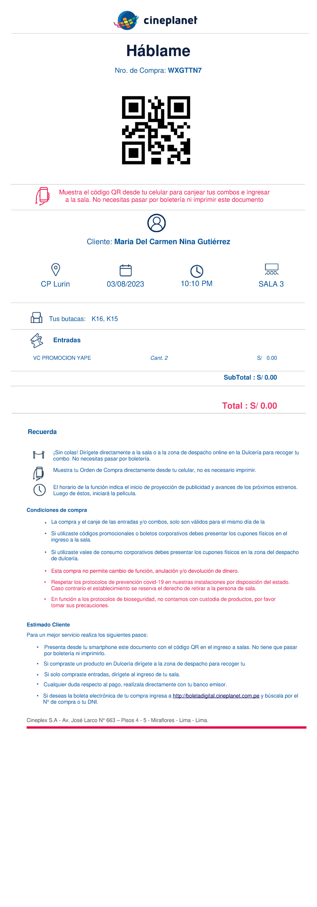 Comprobante - Okpoo lo - Háblame Muestra el código QR desde tu celular ...