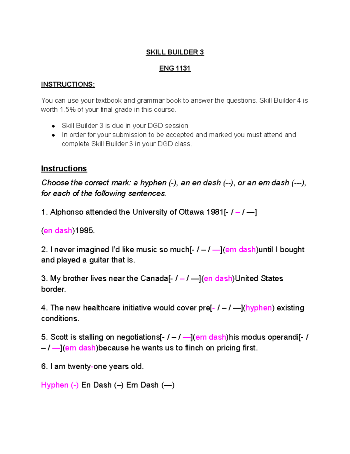 Skill Builder 3- Nada Sebbar- pdf - SKILL BUILDER 3 ENG 1131 INSTRUCTIONS: You can use your ...