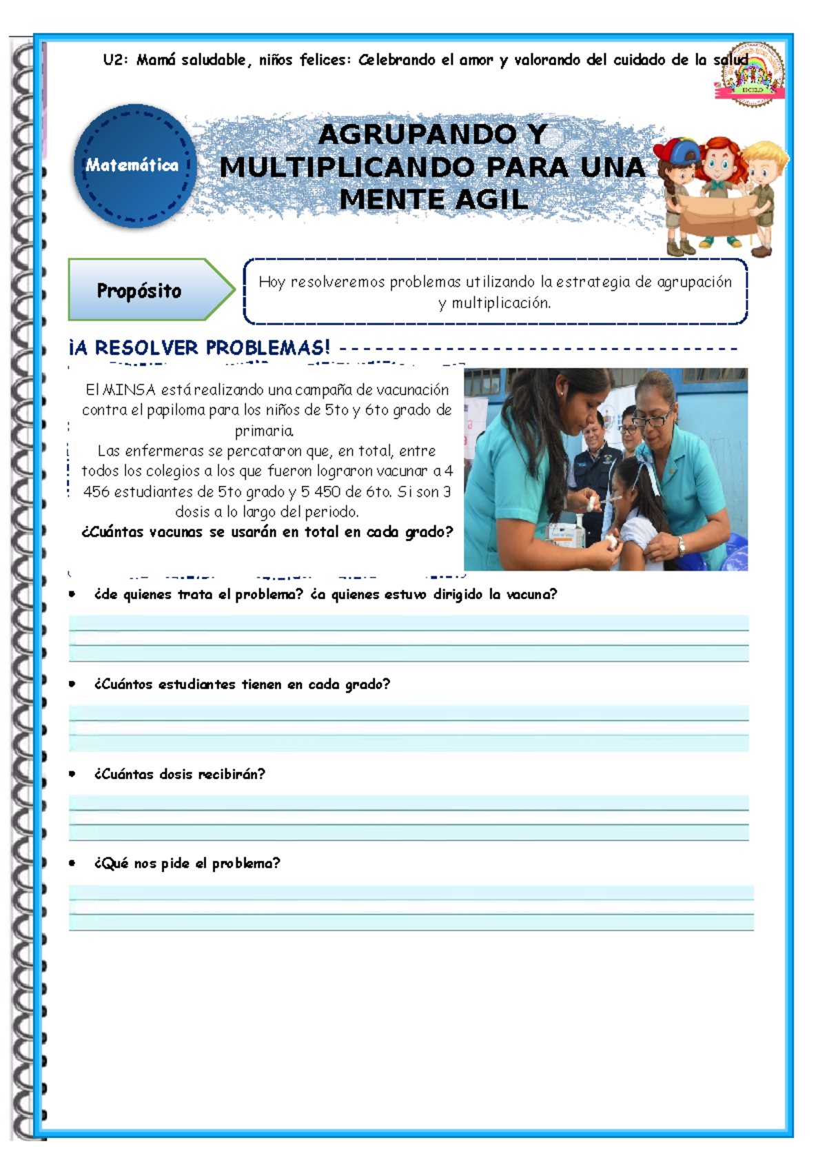 U2 Ficha D2 MAT Agrupando y Multiplicando para una Mente Ágil - 912871035 MISS Monica - ¡A ...