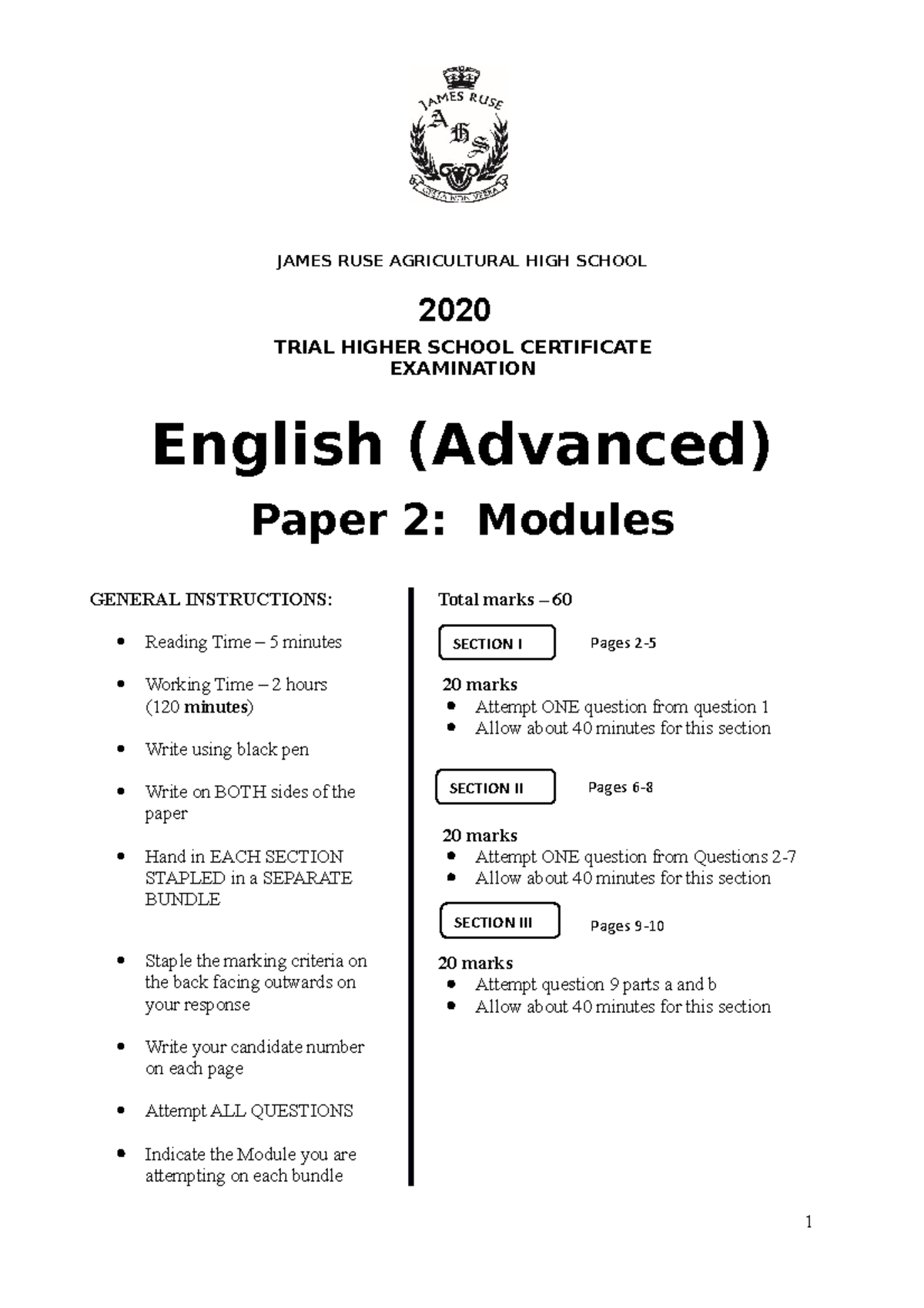 2020 Trial paper 2 1 - Old - JAMES RUSE AGRICULTURAL HIGH SCHOOL 2020 ...