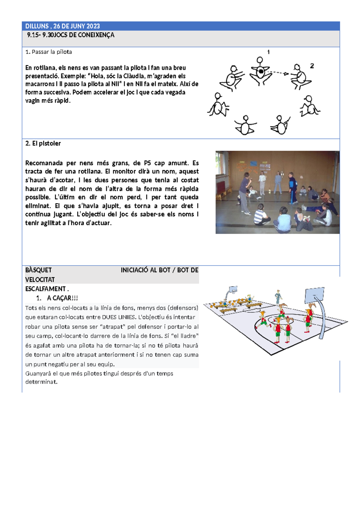1A Setmana programació campus 2023 1r-2n-3r-4t - DILLUNS , 26 DE JUNY ...