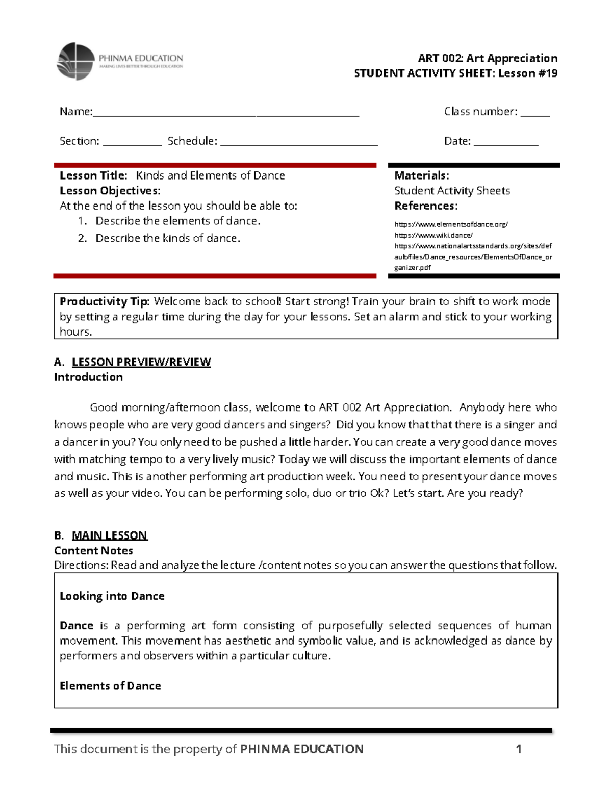 ART 002- Lesson 19 SAS - This file contains questions about the ...