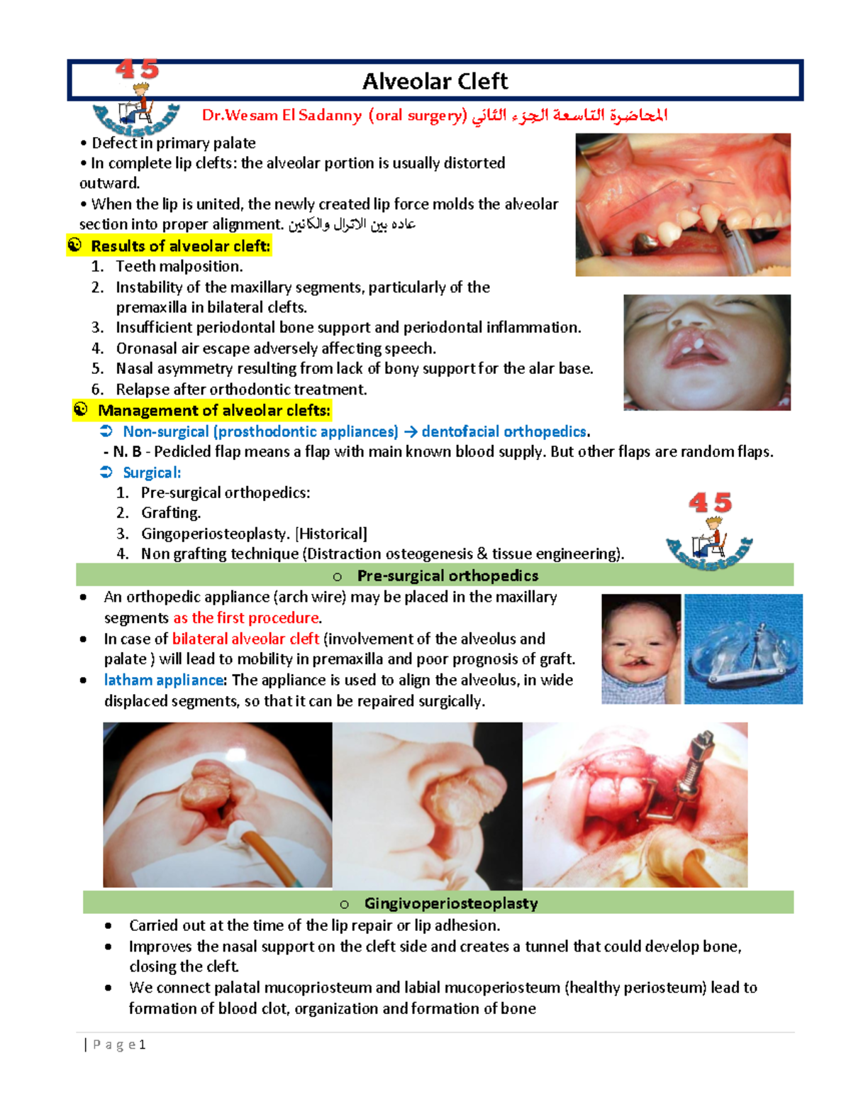 09- Alveolar Cleft part 2 - Alveolar Cleft Dr El Sadanny(oral surgery ...