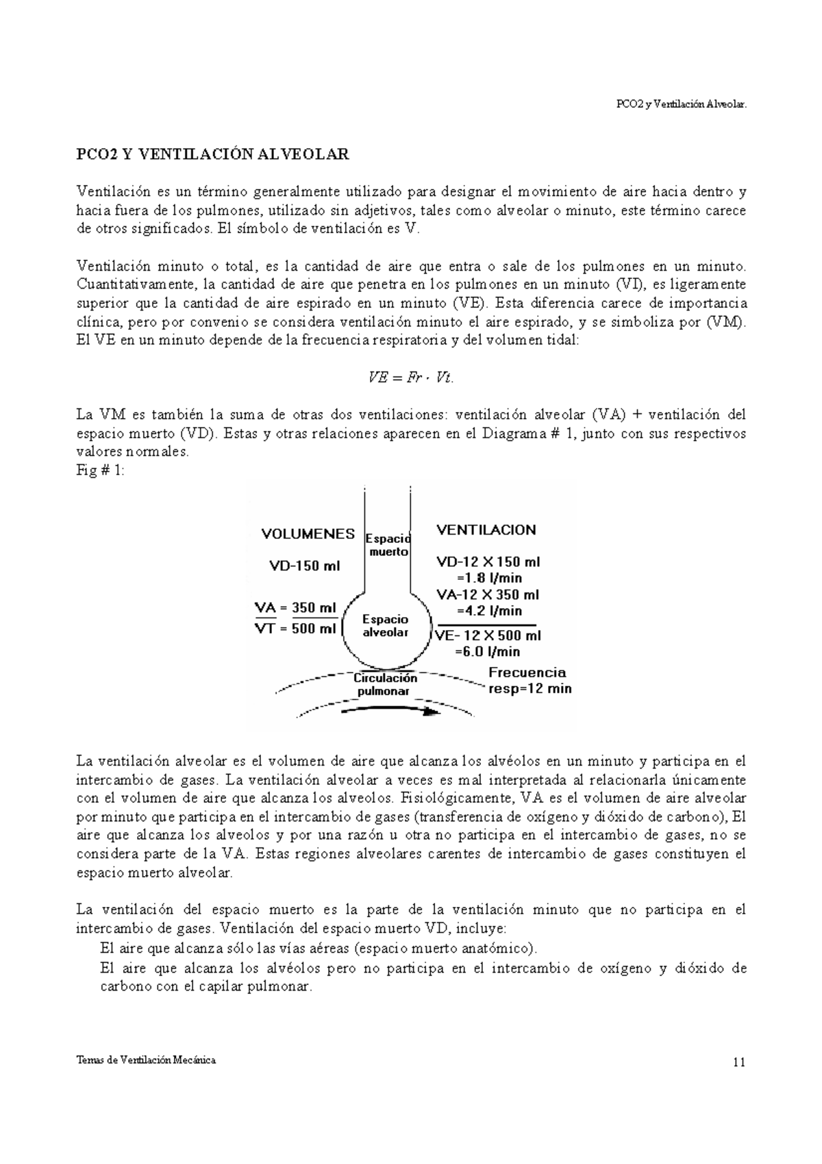PCO2 Y Ventilaci”N Alveolar - PCO2 Y VENTILACI”N ALVEOLAR VentilaciÛn ...